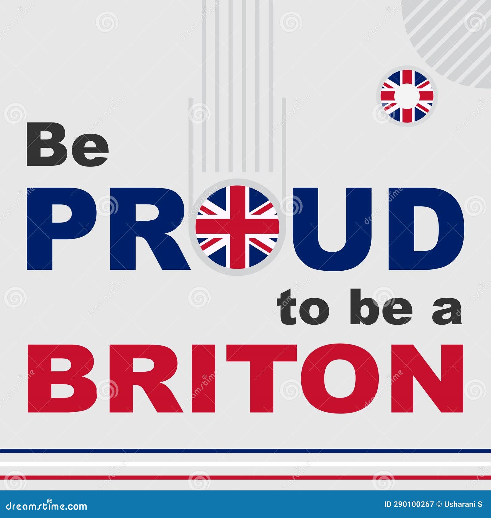 Be Proud To Be a Briton Vector Stock Illustration - Illustration of ...
