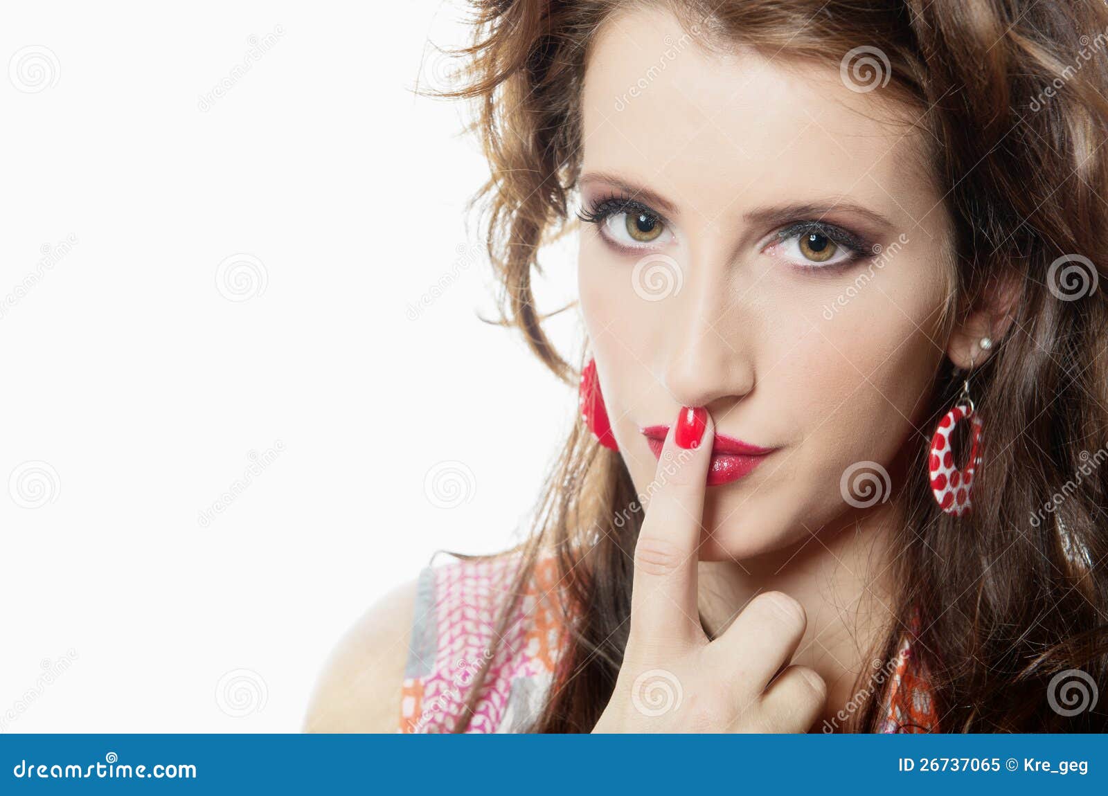 Be quiet stock image. Image of fashion, face, mouth, hush - 26737065