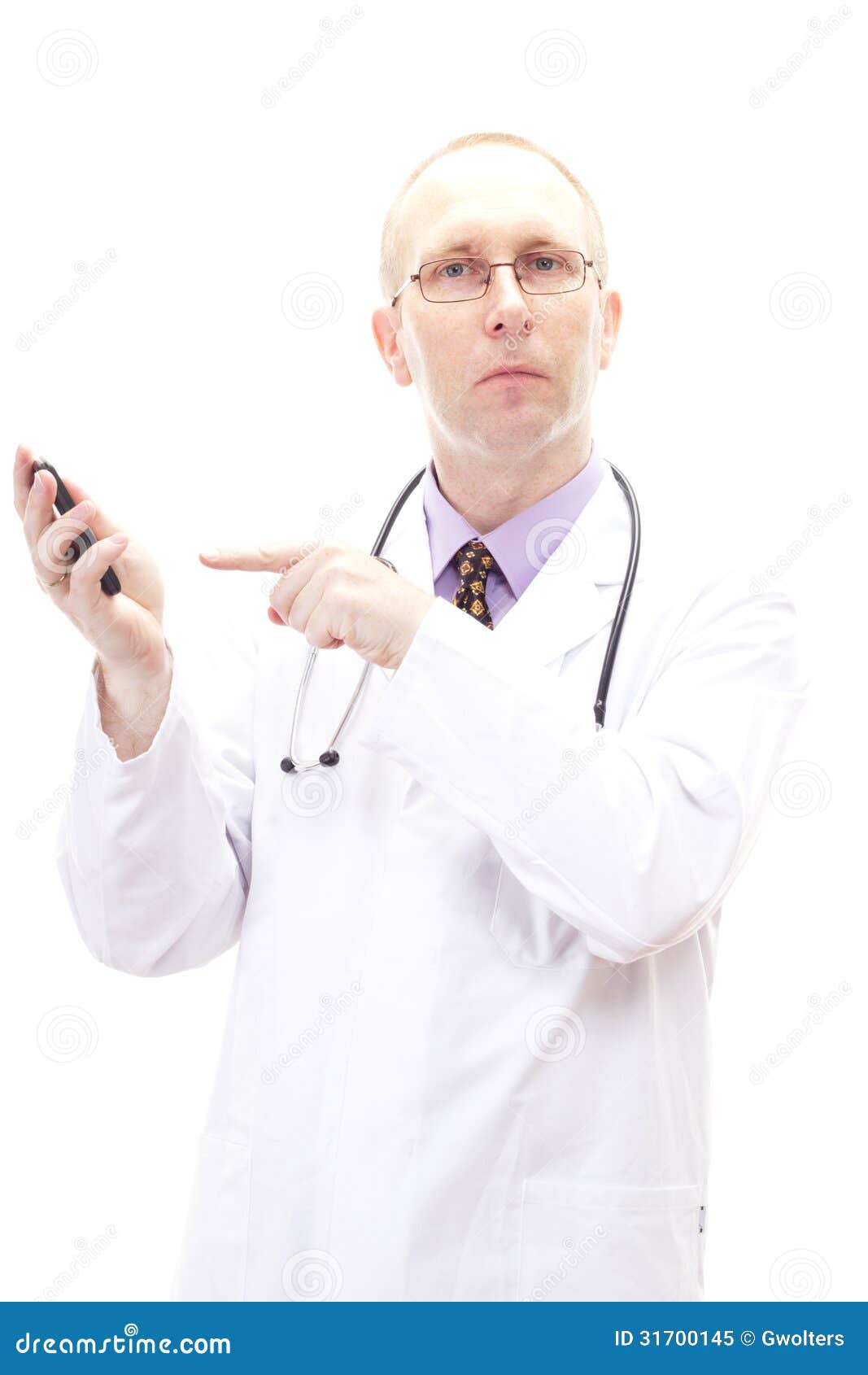 Be Quiet! Doctor Calling Somebody Stock Image - Image of celly ...