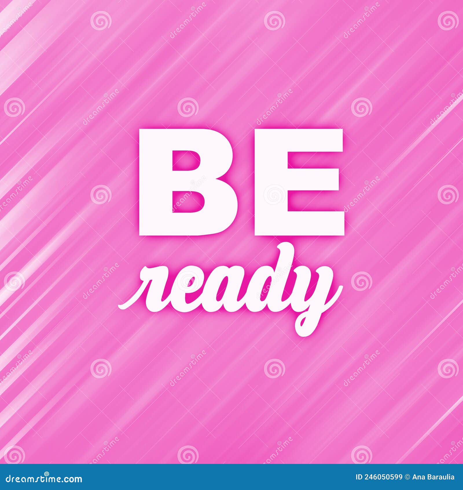 Be Ready Conceptual Words on Abstract Motion Background. Square Layout ...