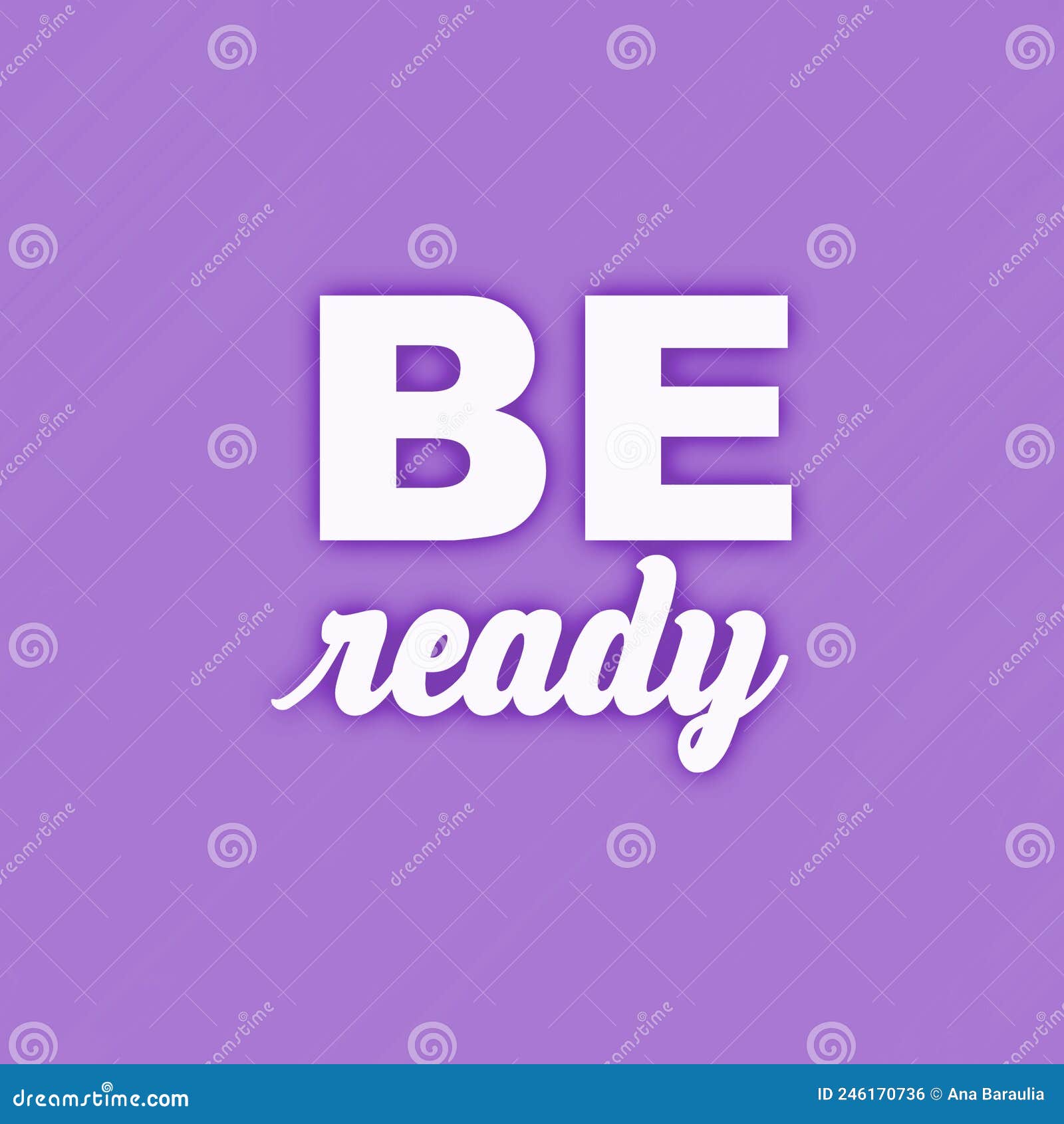 Be Ready Conceptual Words on Abstract Motion Background. Square Layout ...