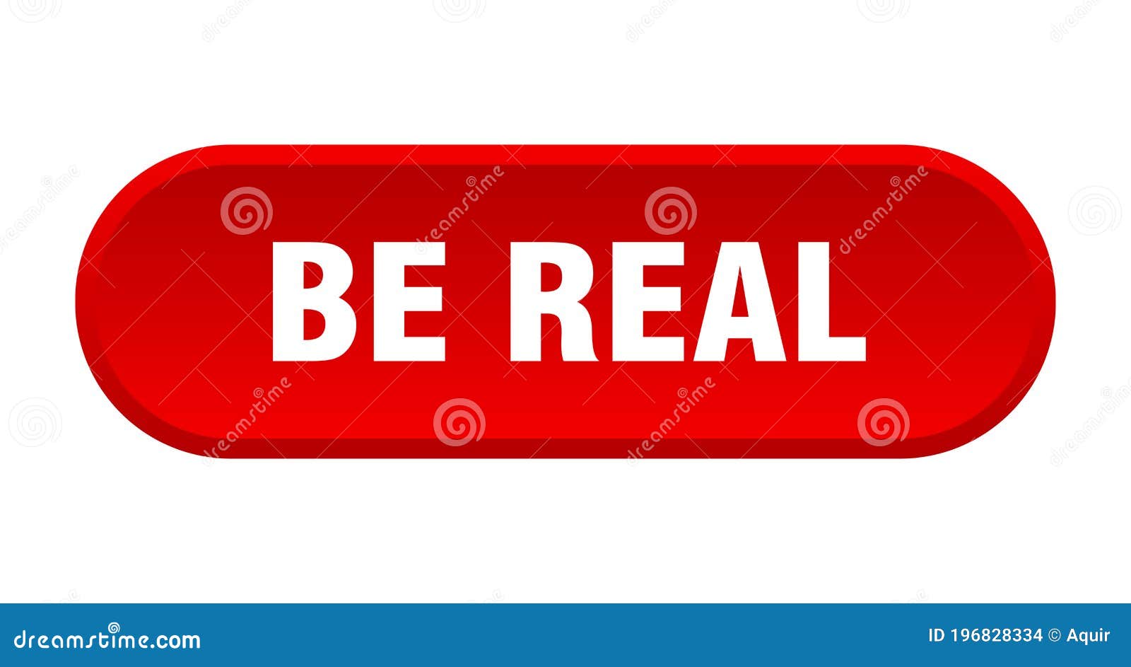 Be real button stock vector. Illustration of sticker - 196828334