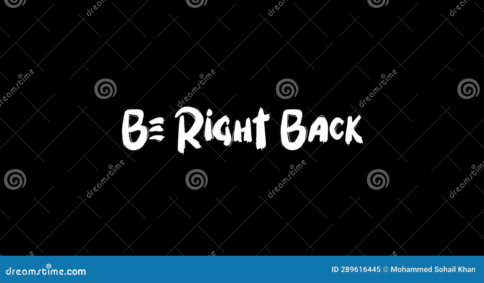 Be Right Back Grunge Transition Effect of Typography Text Animation on ...