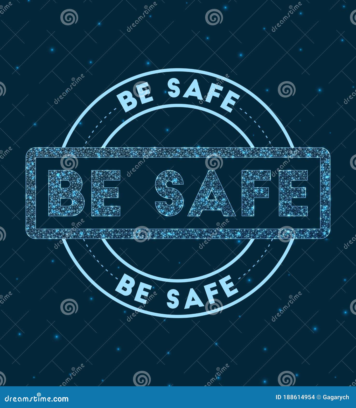 Be safe. stock vector. Illustration of network, postmark - 188614954