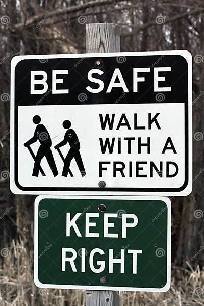 Be Safe Sign stock photo. Image of cardio, trail, walk - 619904