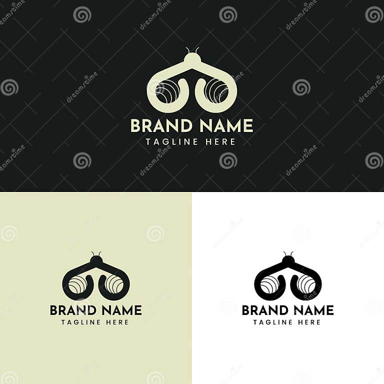 Bee shape logo design stock illustration. Illustration of brand - 351802201