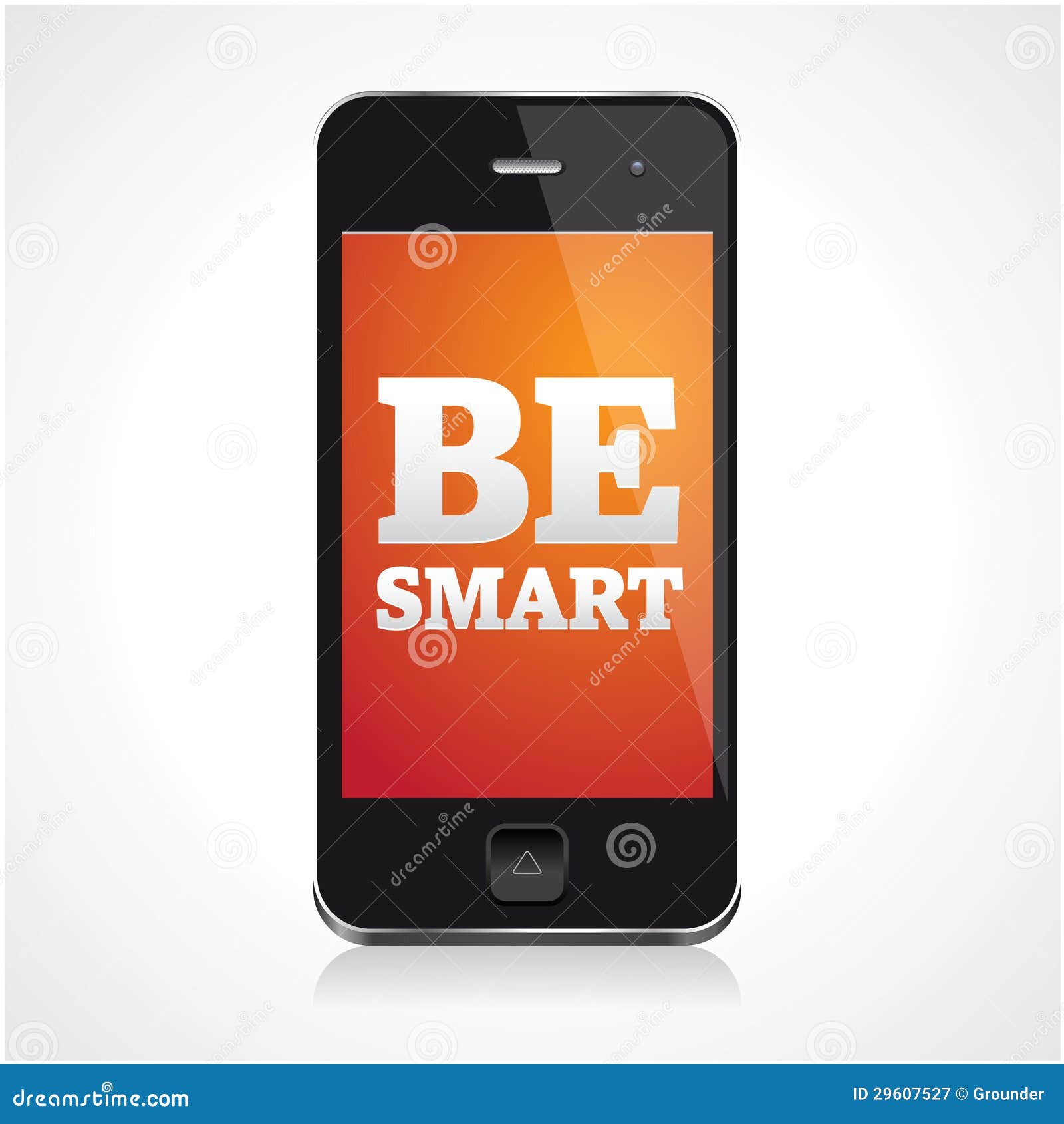 Be Smart - Smartphone Isolated Stock Vector - Illustration of ...