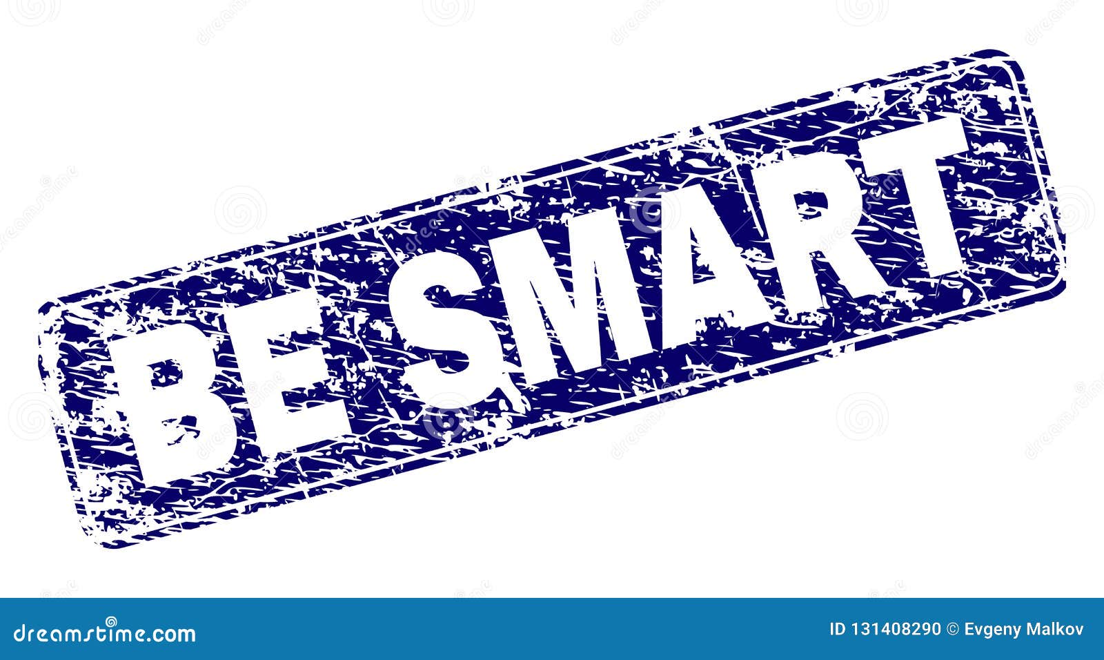 Grunge BE SMART Framed Rounded Rectangle Stamp Stock Vector ...