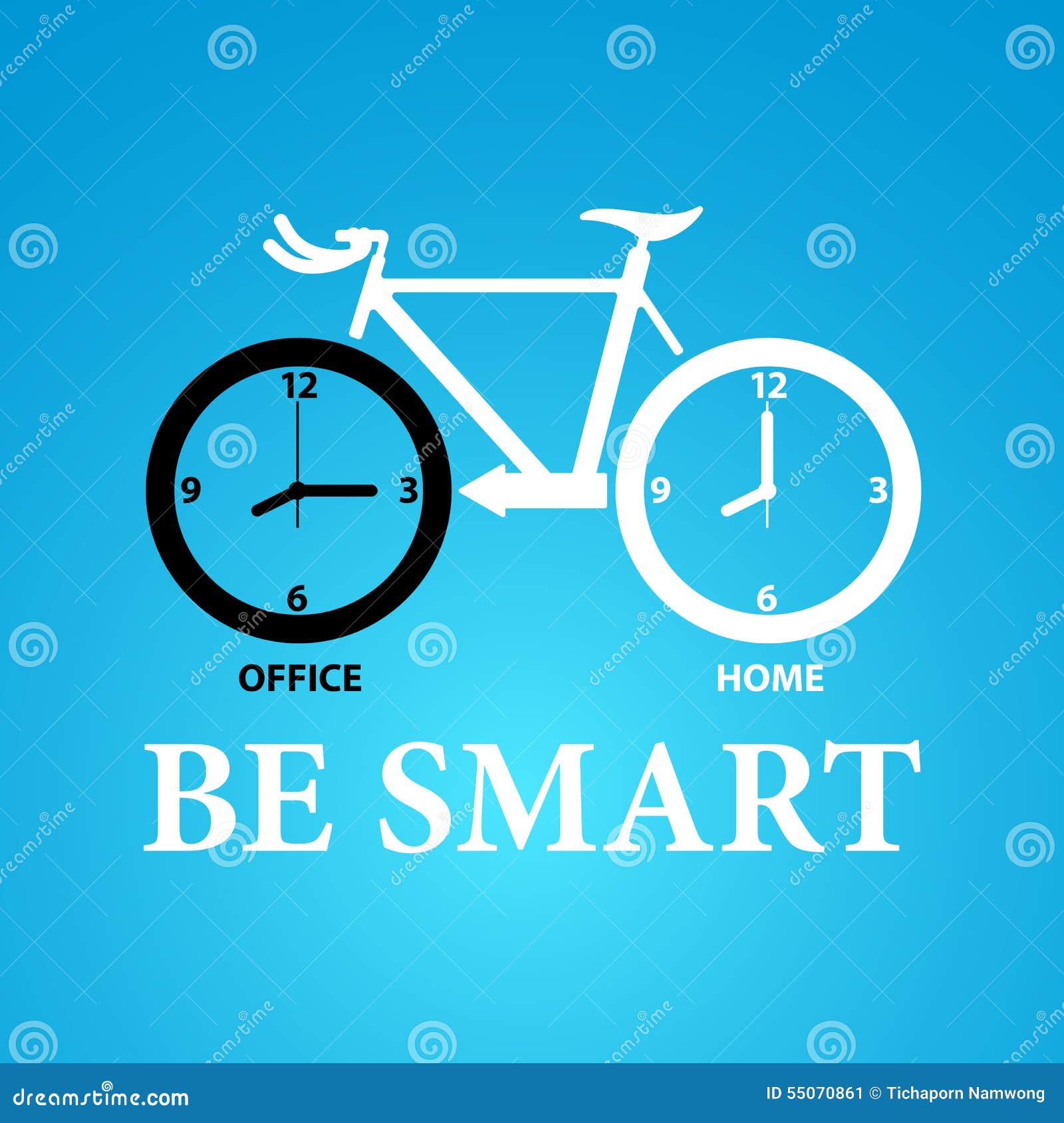 Be smart to riding bicycle stock vector. Illustration of drawn - 55070861