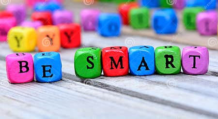 Be smart words on table stock photo. Image of goal, group - 82598242