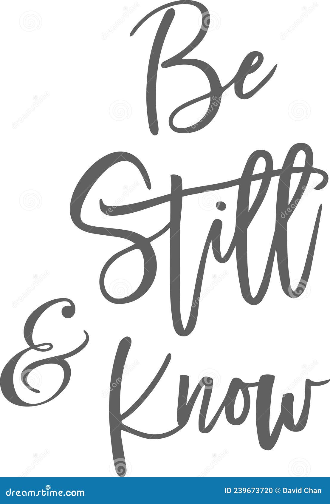 Be Still and Know Inspirational Quotes Stock Vector - Illustration of ...