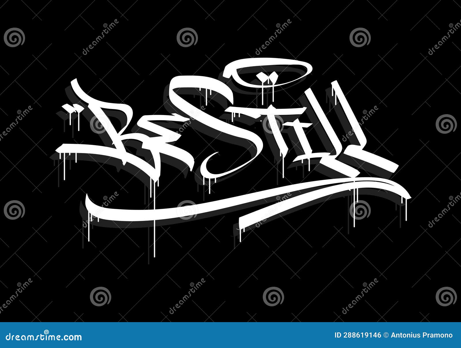 Basic RGB BE STILL Word Graffiti Tag Style Art Stock Illustration ...