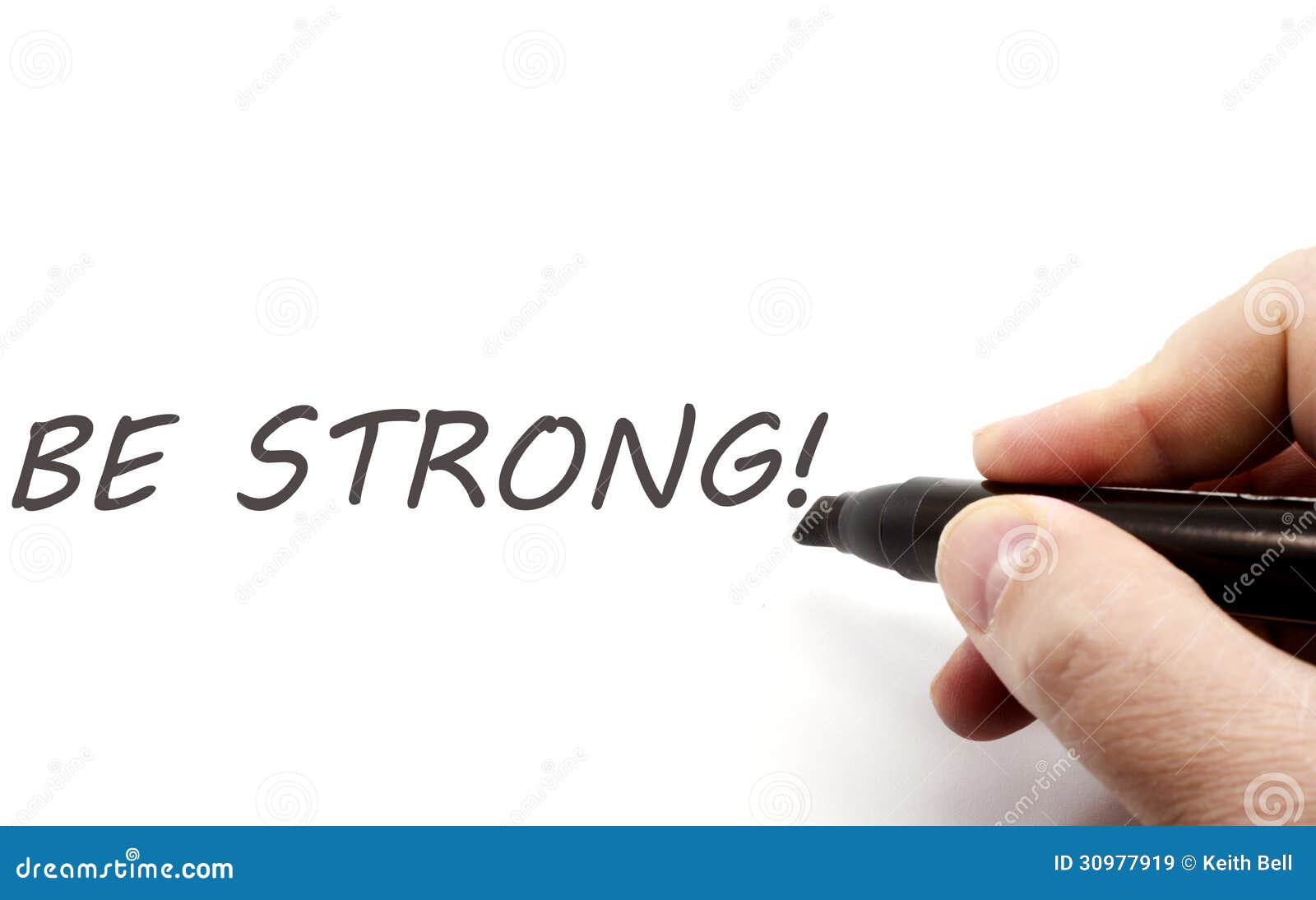 Be Strong Hand Written stock image. Image of writing - 30977919