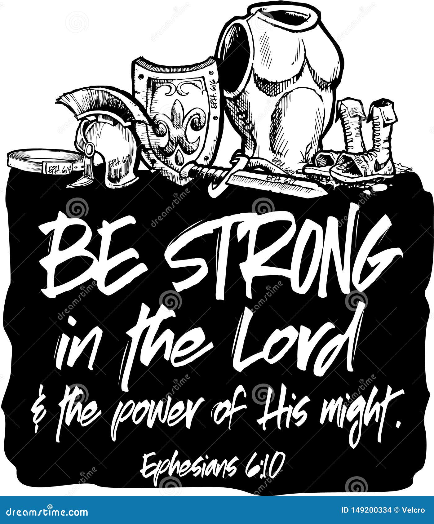 Be Strong in the Lord stock vector. Illustration of ephesians - 149200334