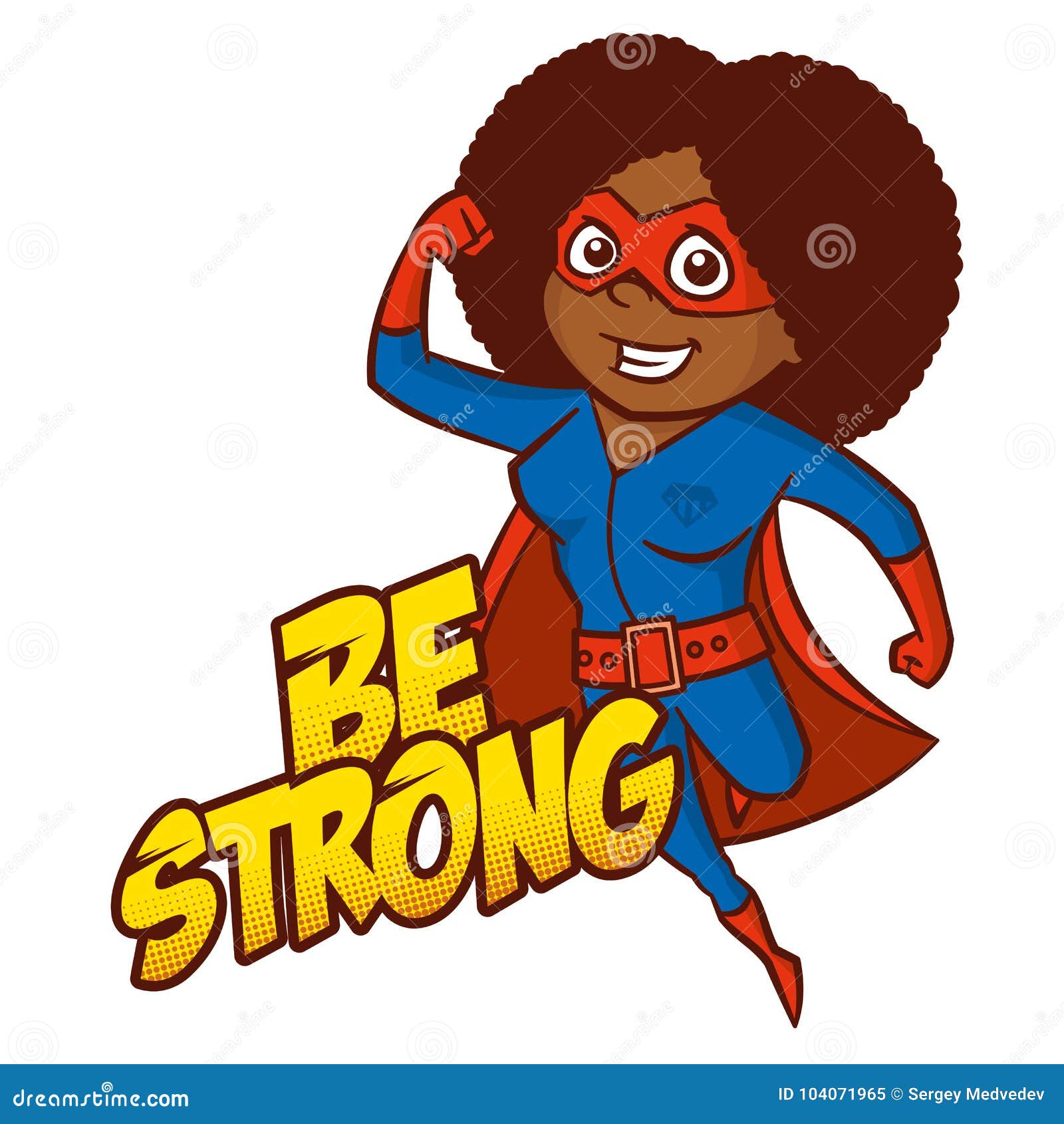 Superhero Cartoon Character Stock Illustration - Illustration of strong ...
