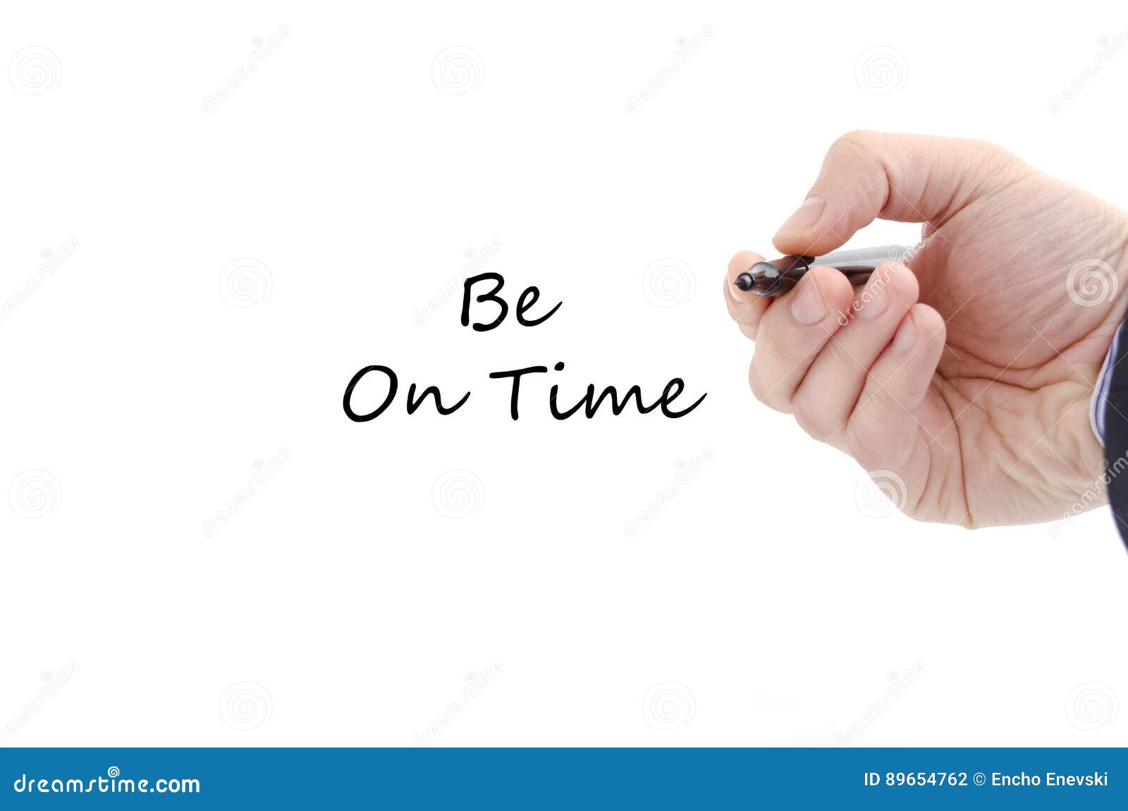 Be on time text concept stock photo. Image of phrase - 89654762