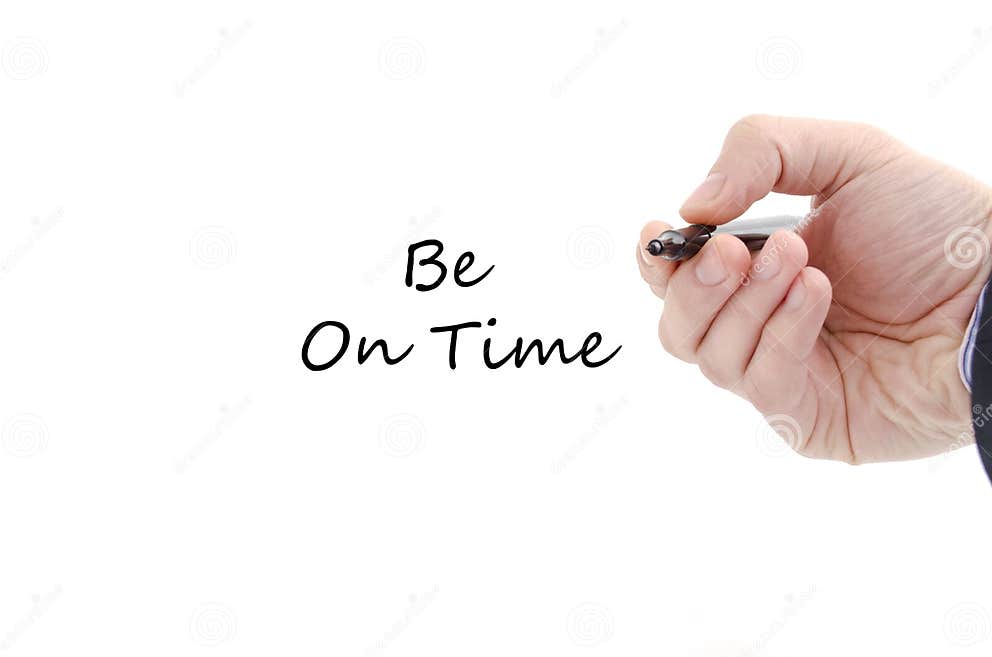 Be on time text concept stock photo. Image of phrase - 89654762