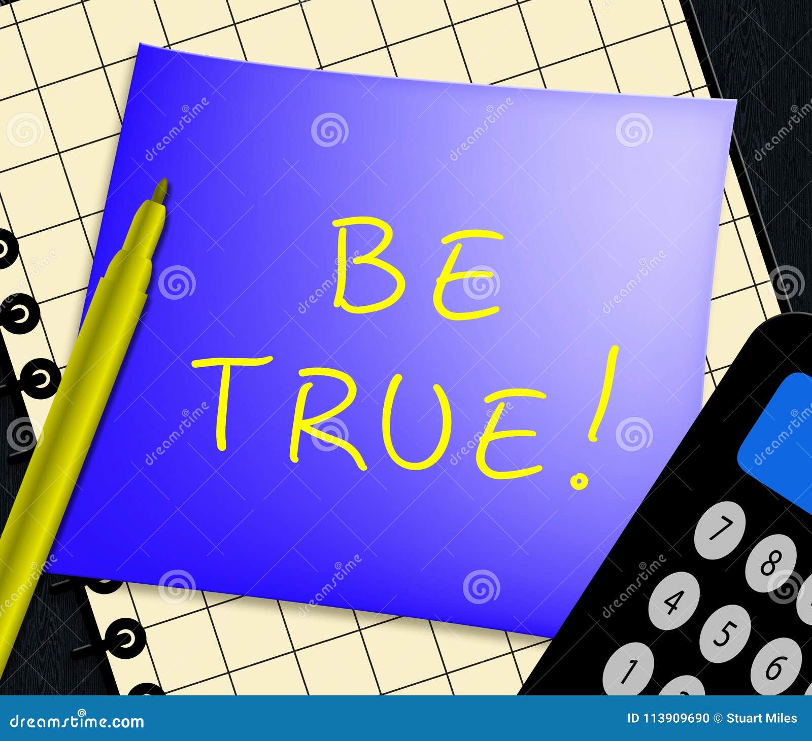 Be True Displays Genuine Fact 3d Illustration Stock Illustration ...