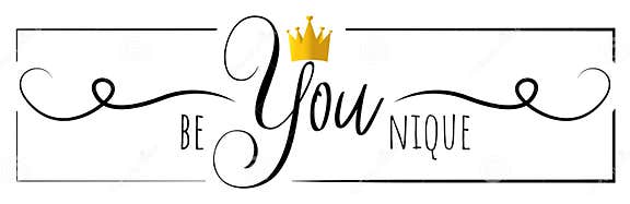 Be you, be unique, vector stock vector. Illustration of minimalism ...