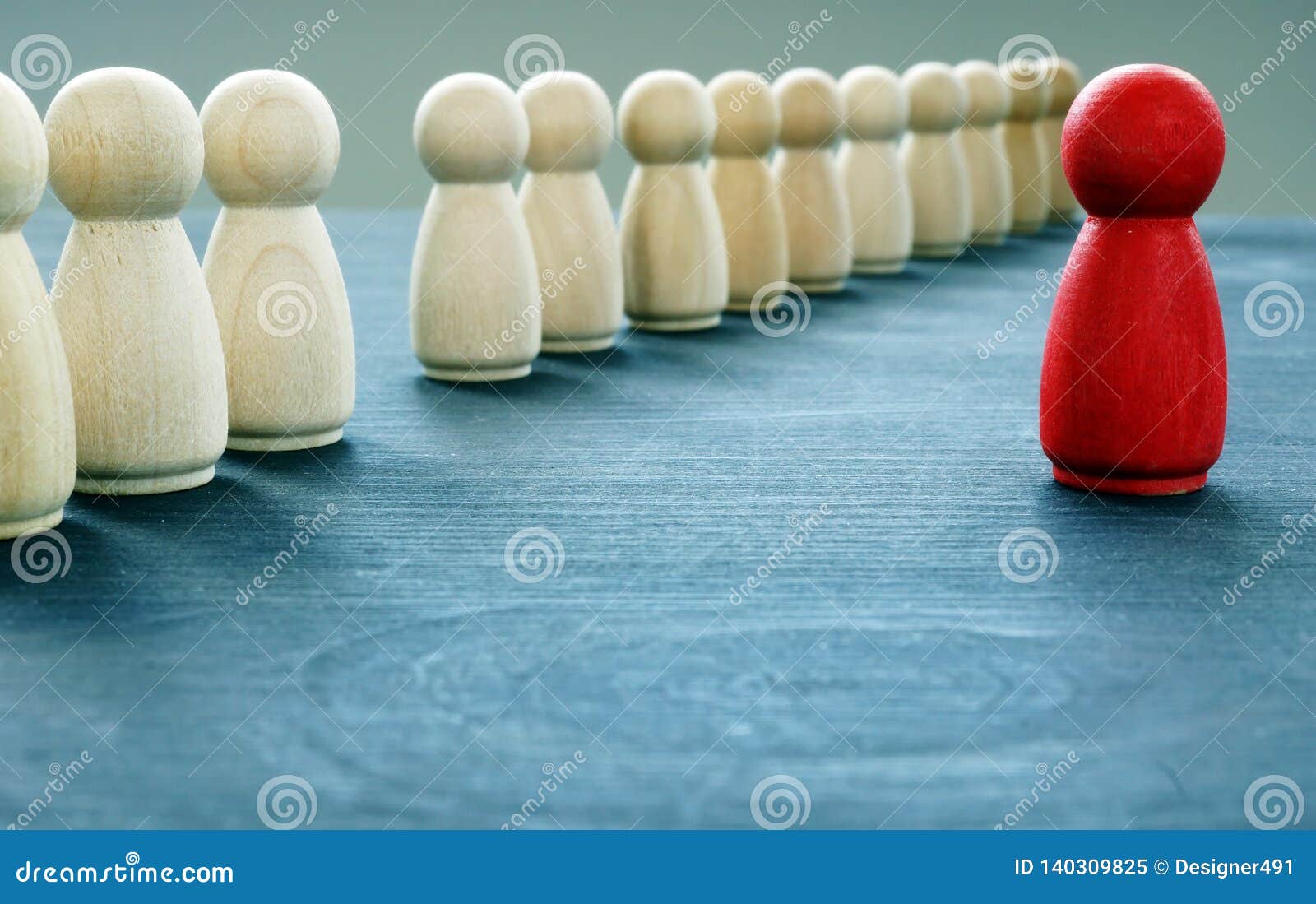 Be Unique and Different. Red Figurine Stand Out from the Crowd Stock ...