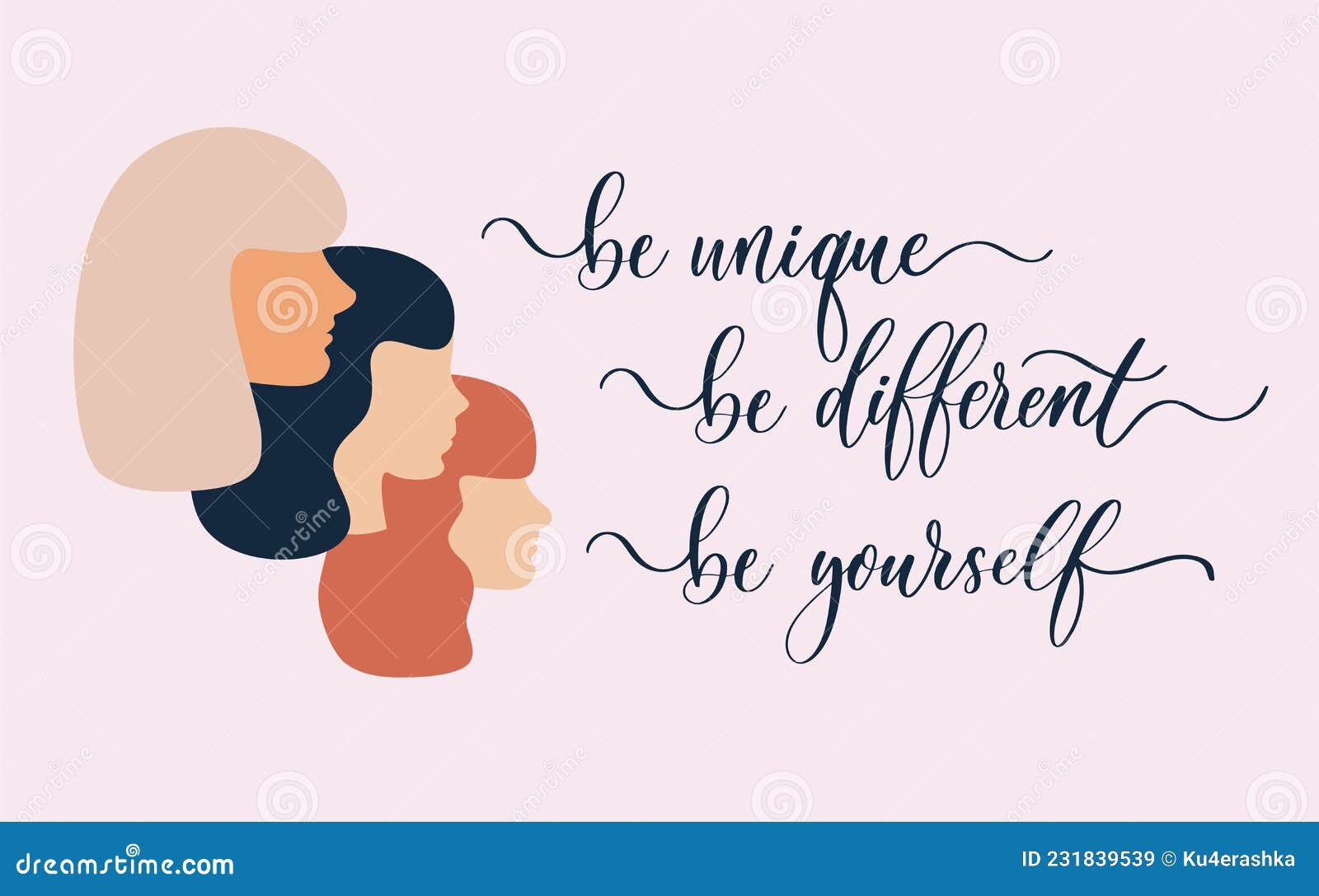 Be Different, Be Yourself - Handwritten Motivational Quote. Print For ...