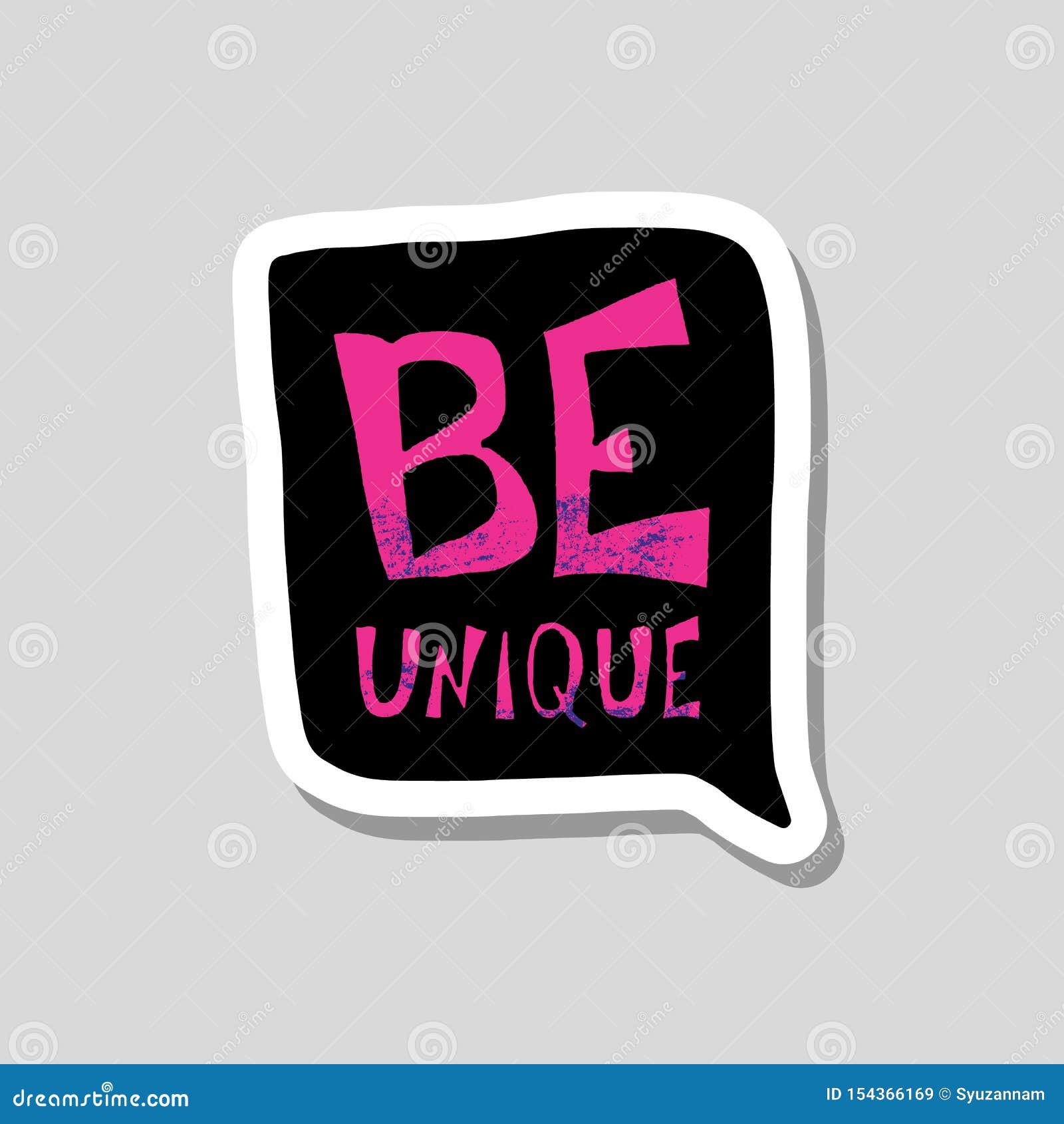 Be Unique Phrase. Vector Design Quote. Stock Vector - Illustration of ...