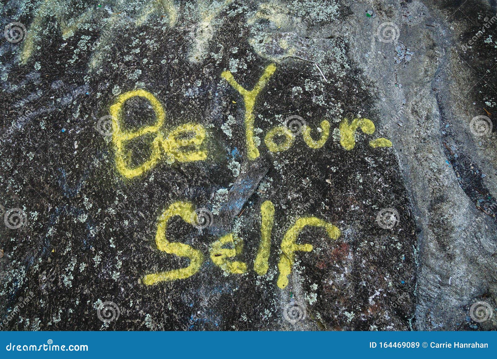 Be Your-Self Graffiti stock image. Image of rock, affirmation - 164469089