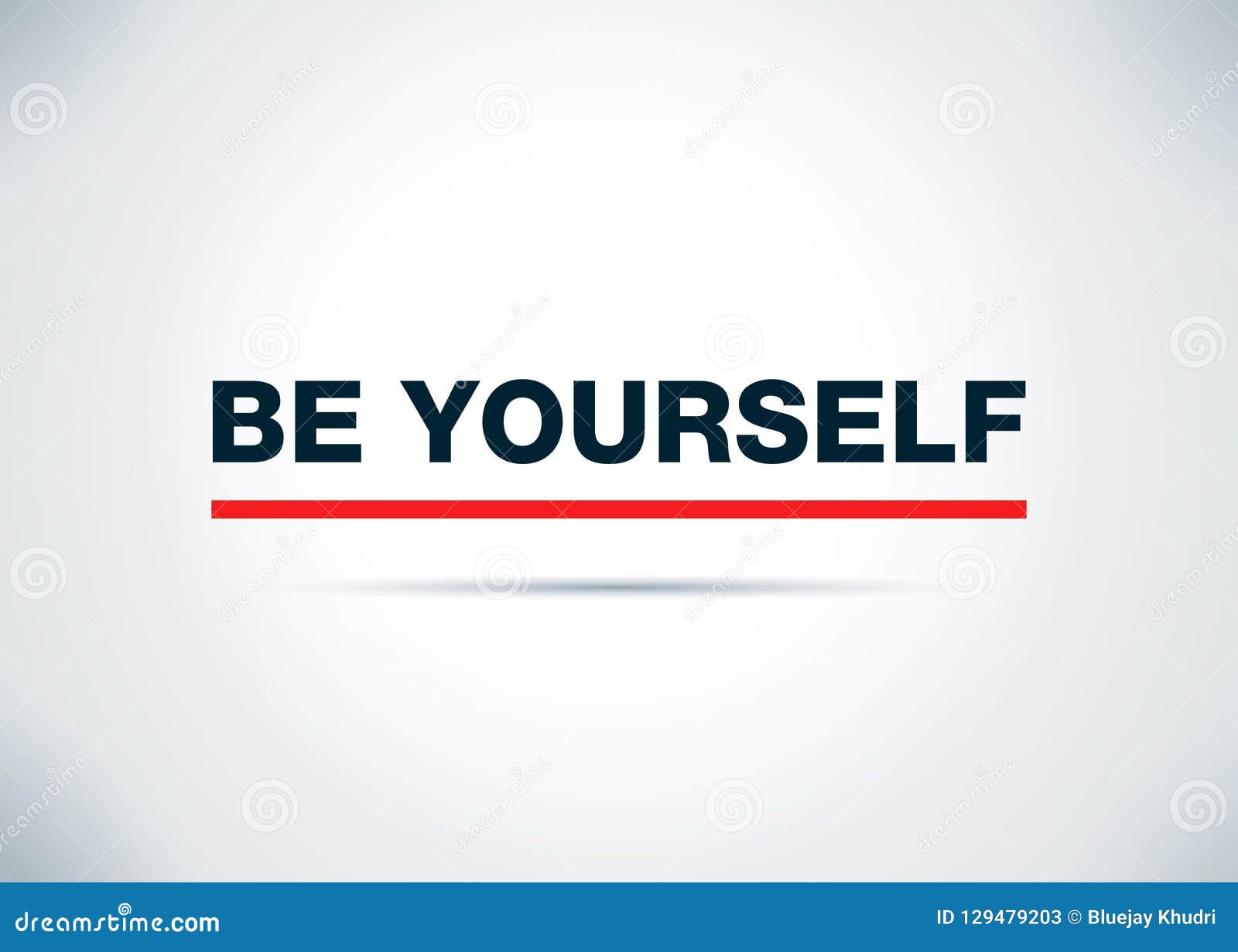 Be Yourself Abstract Flat Background Design Illustration Stock ...