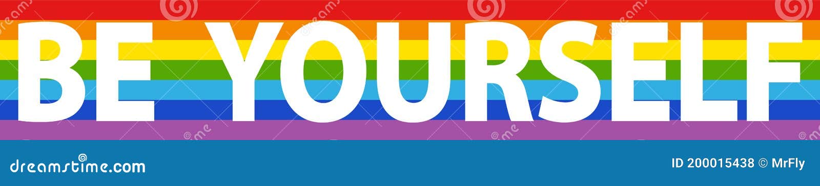 Be Yourself Logo Letters, Rainbow, Vector Illustration Stock Vector ...