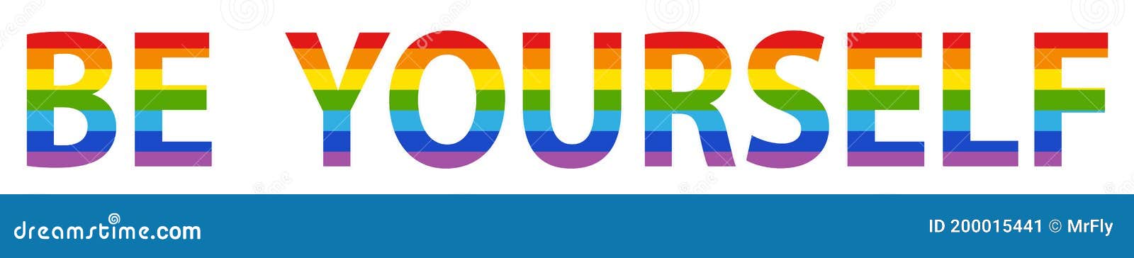Be Yourself Logo Letters, Rainbow, Vector Illustration Stock Vector ...