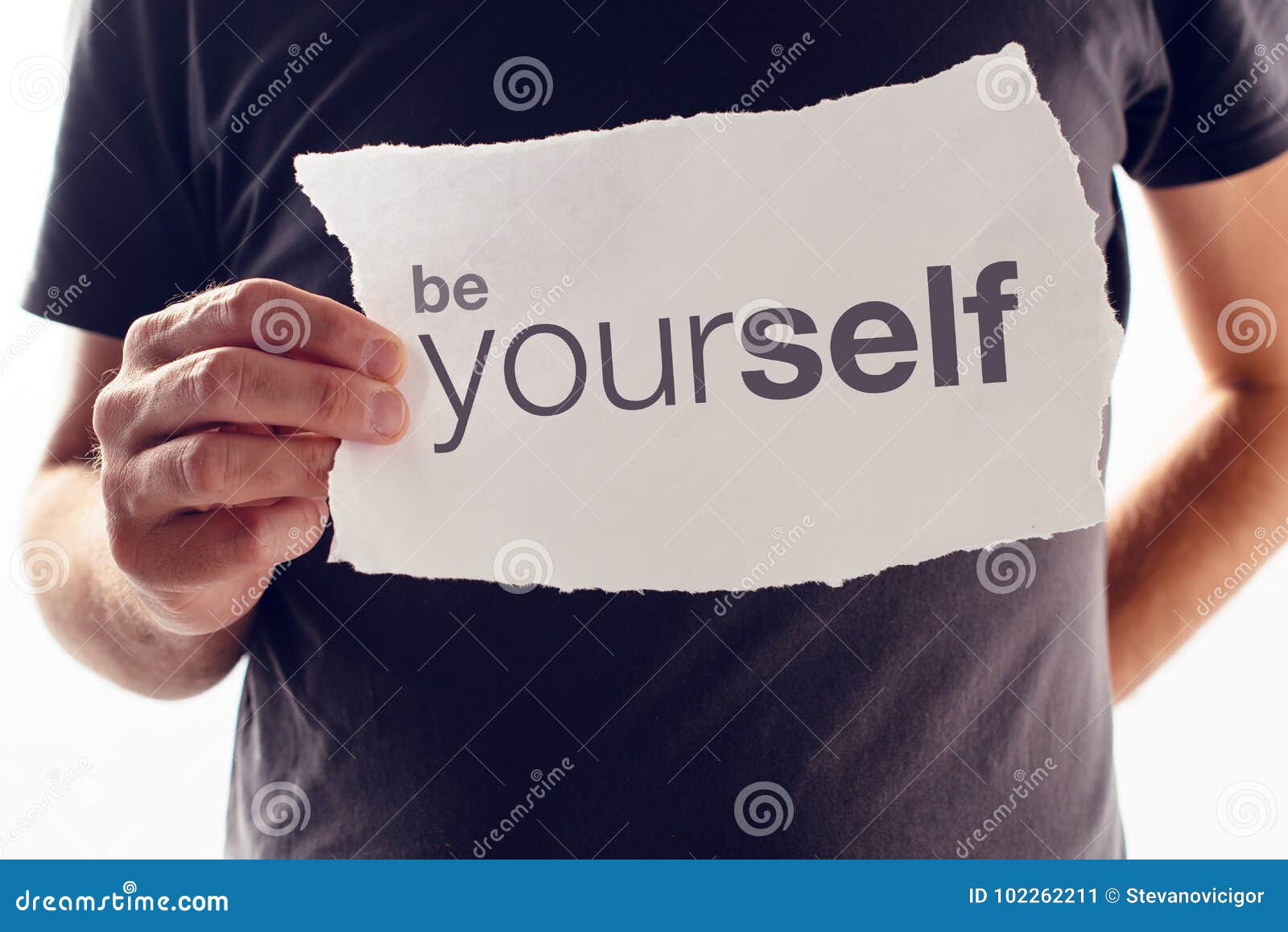 Be Yourself Motivational Message Stock Image - Image of inspire ...