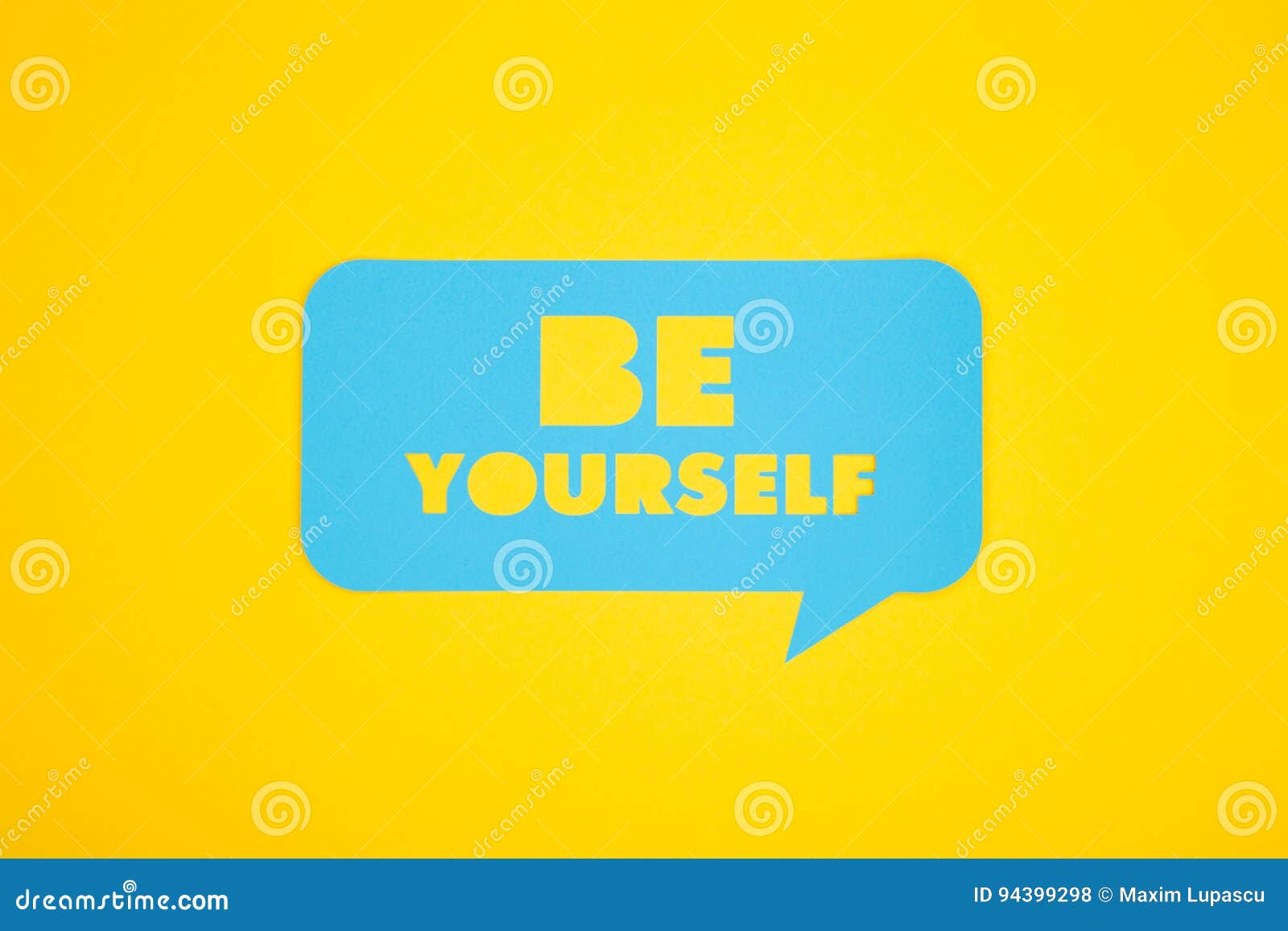Be Yourself Text in a Bubble Stock Illustration - Illustration of ...