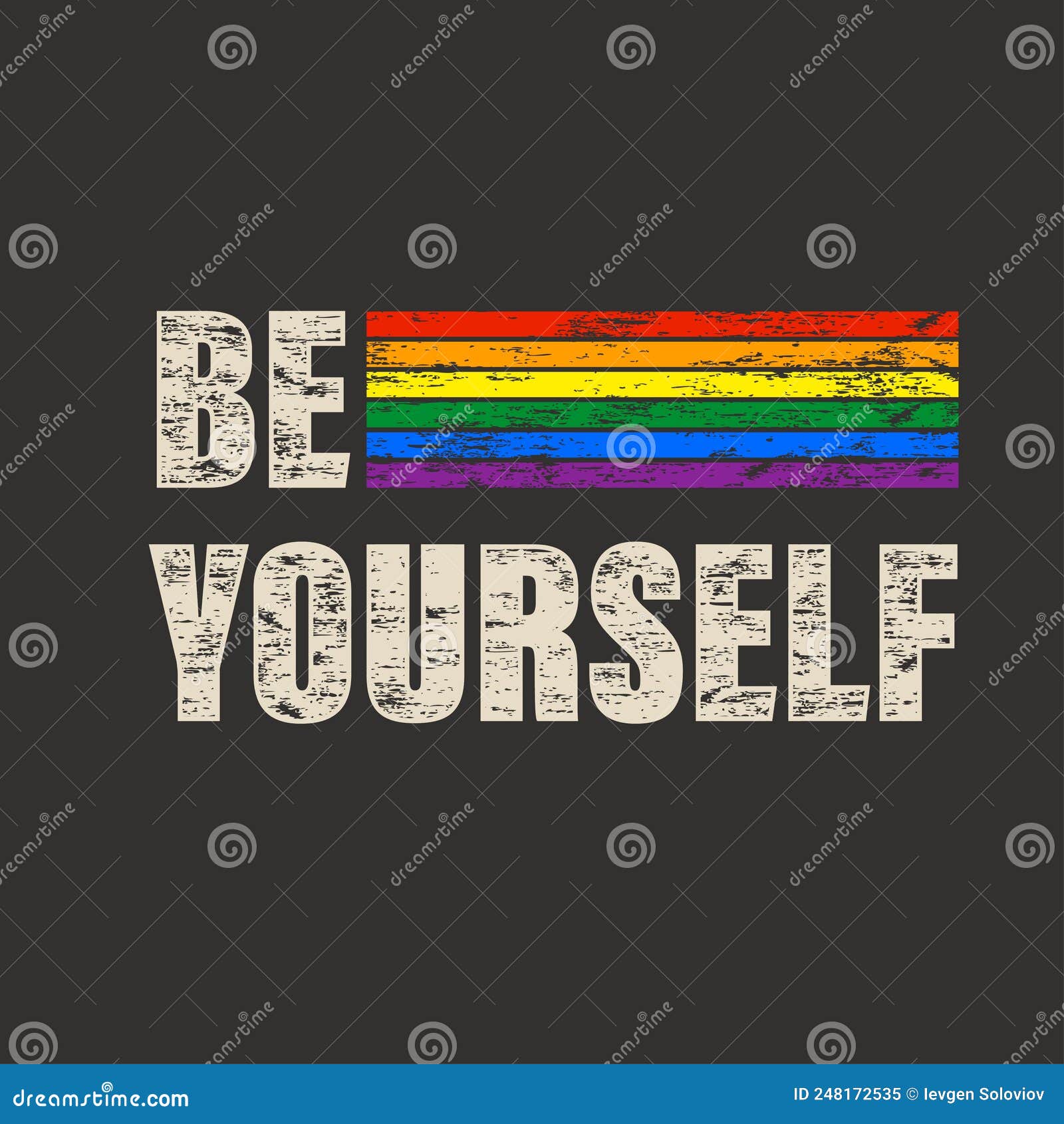 Be yourself text wallpaper stock vector. Illustration of quote - 248172535