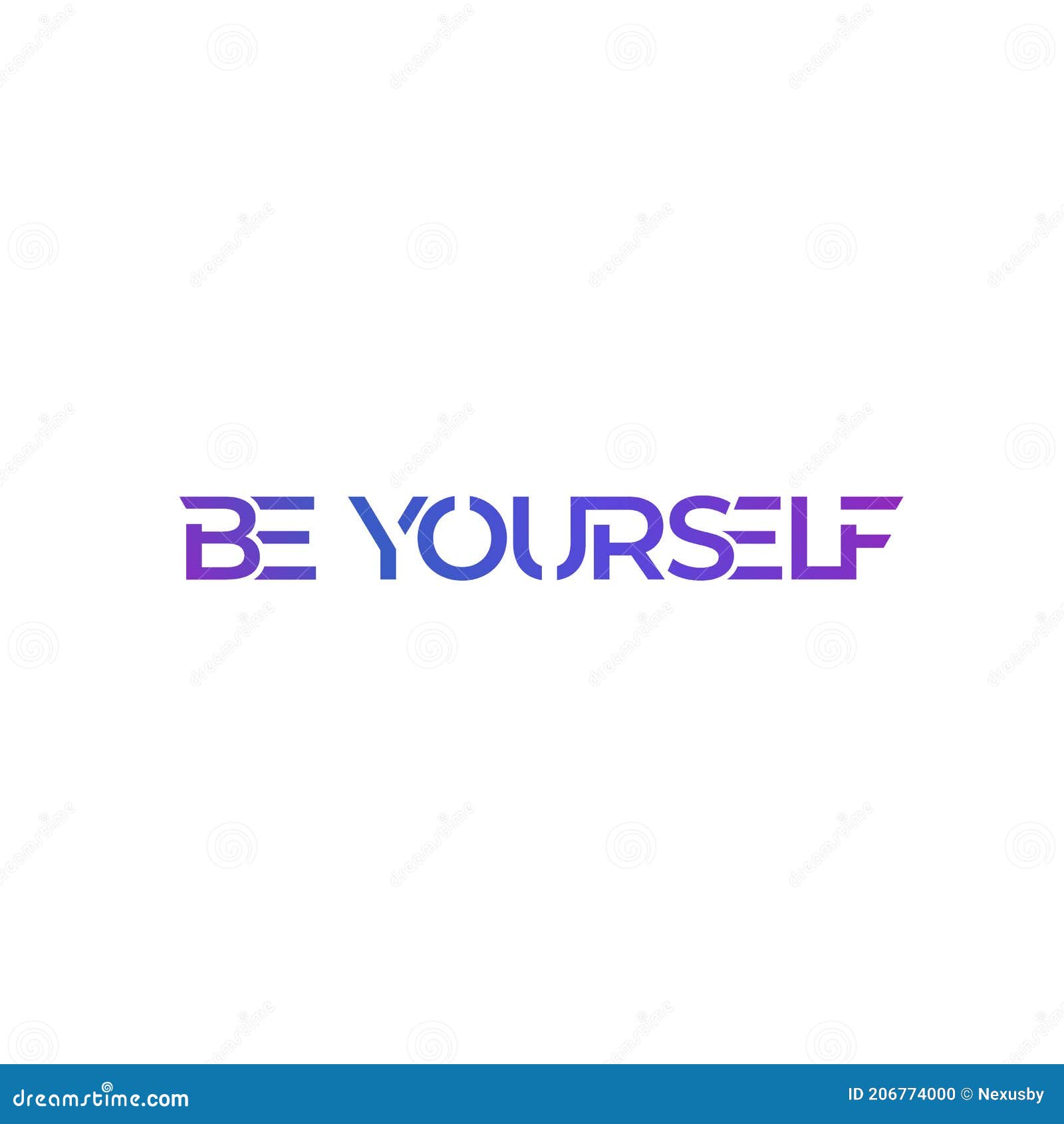 Be Yourself Vector Design on White Stock Illustration - Illustration of ...