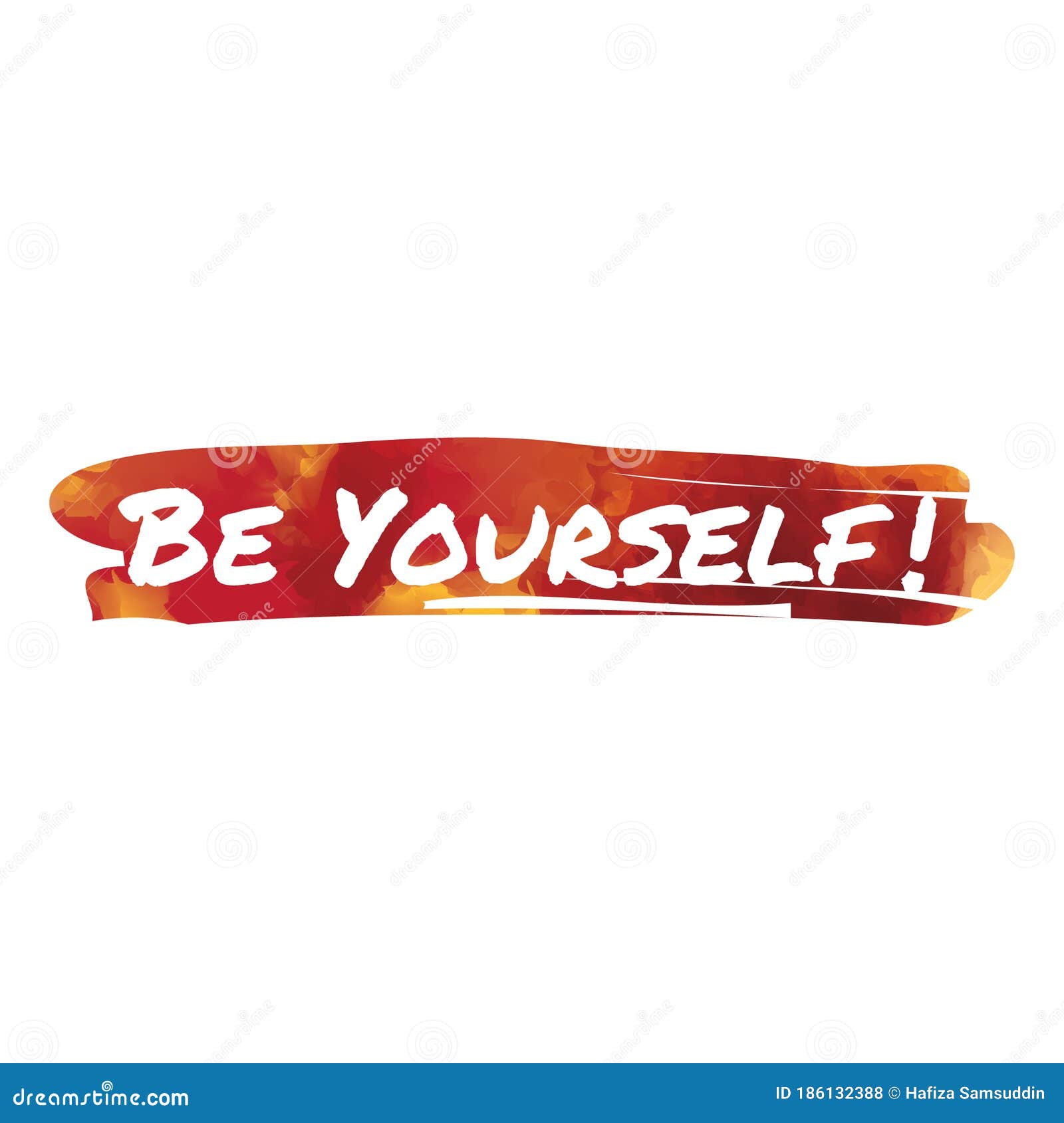 Be Yourself. Vector Illustration Decorative Design Stock Illustration ...