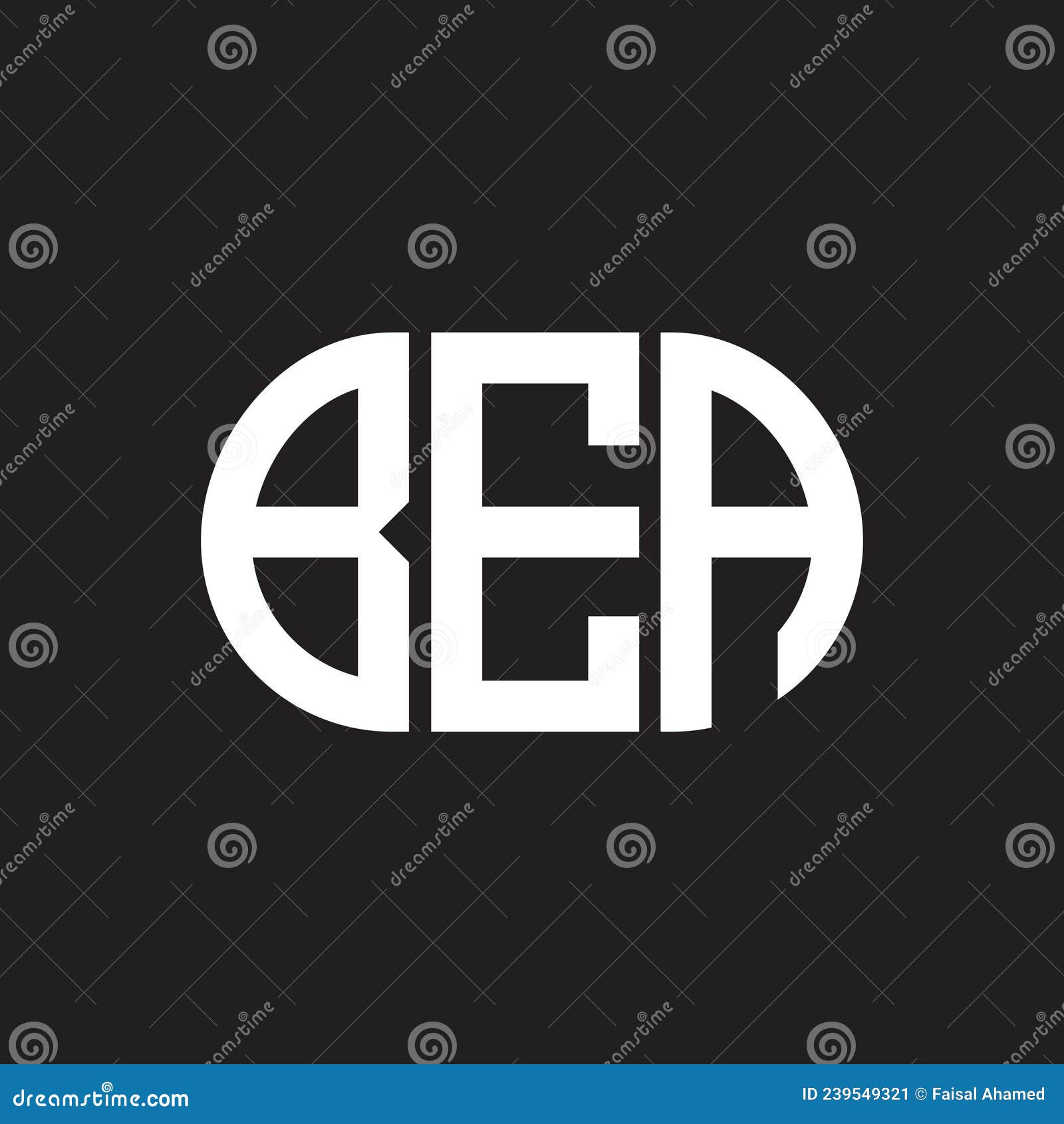 BEA Letter Logo Design on Black Background. BEA Stock Vector ...