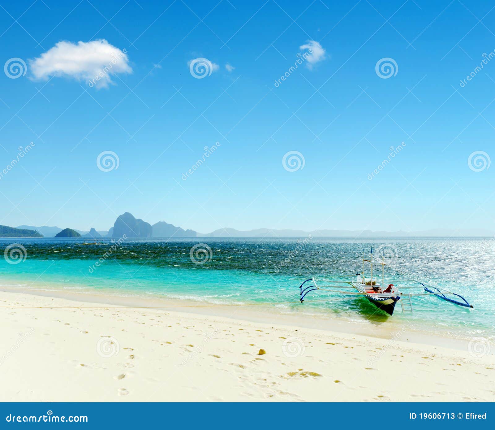 Beach stock image. Image of landscape, horizontal, idyllic - 19606713