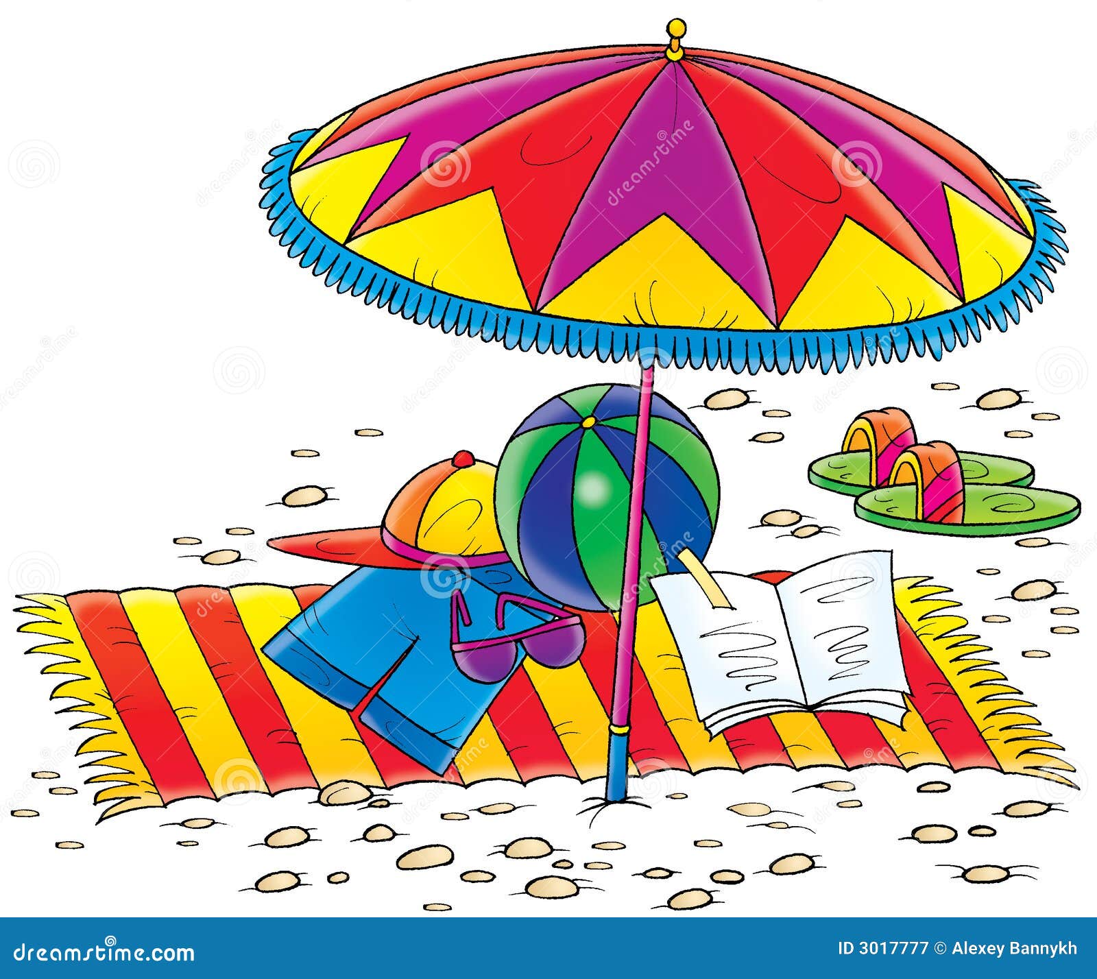 Beach stock illustration. Illustration of comics, comic - 3017777