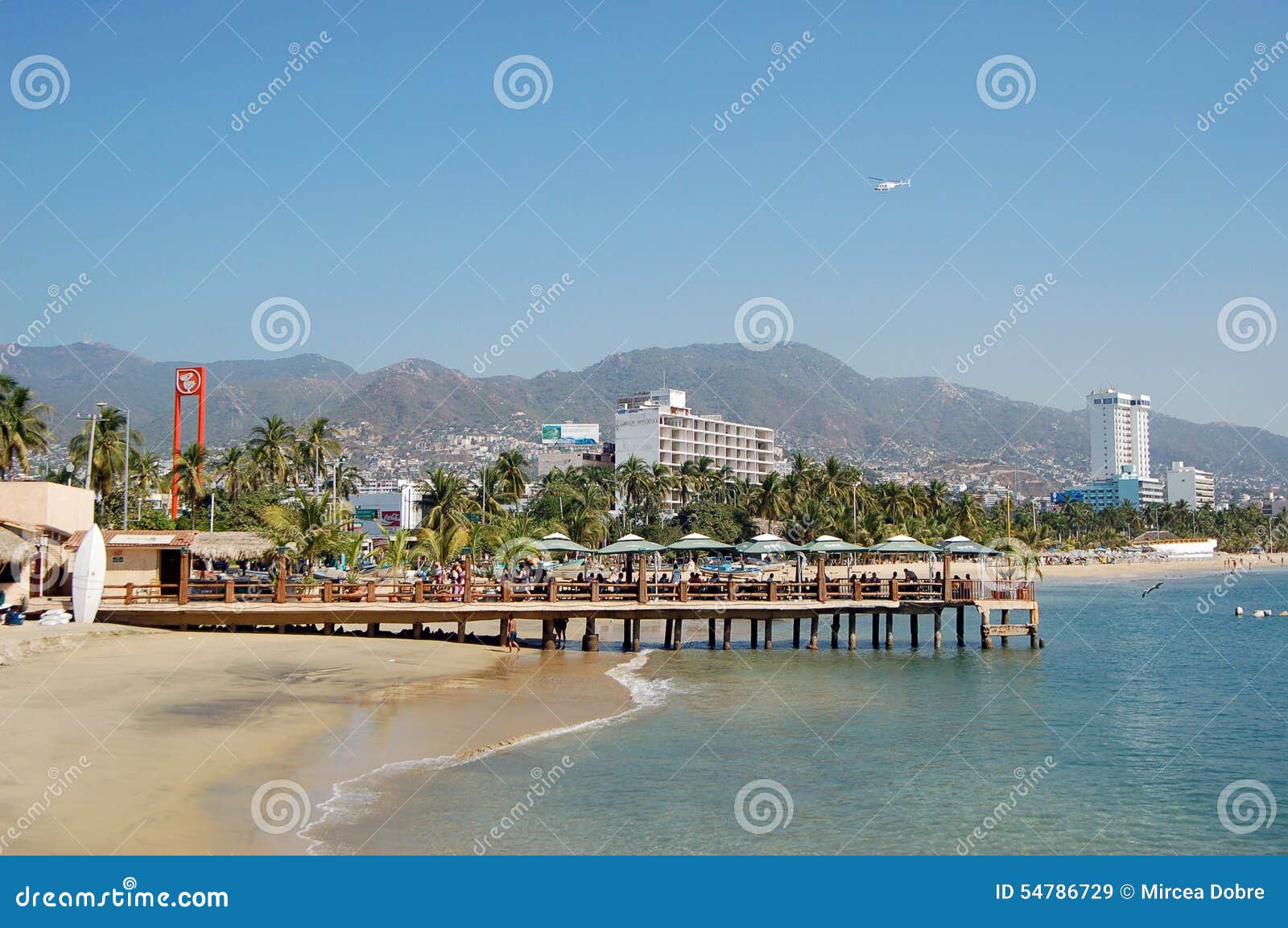 Beach in Acapulco, Mexico. stock image. Image of mexico - 54786729