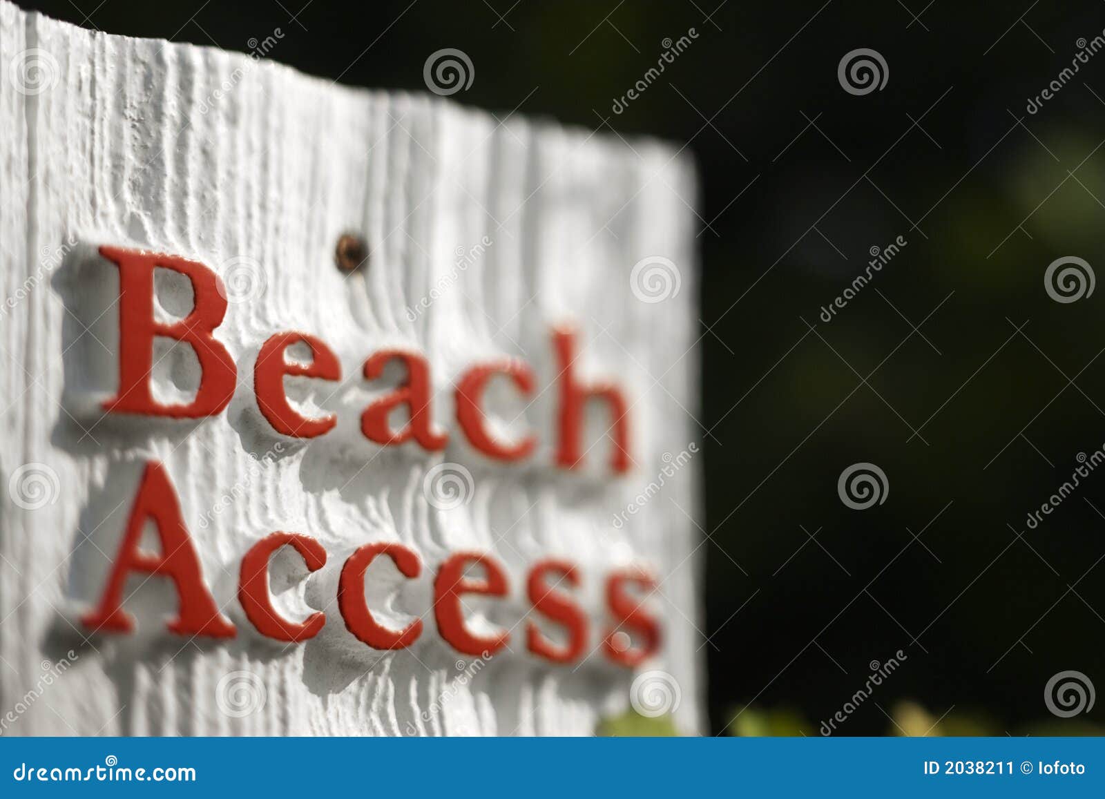 Beach access sign. stock image. Image of horizontal, colour - 2038211