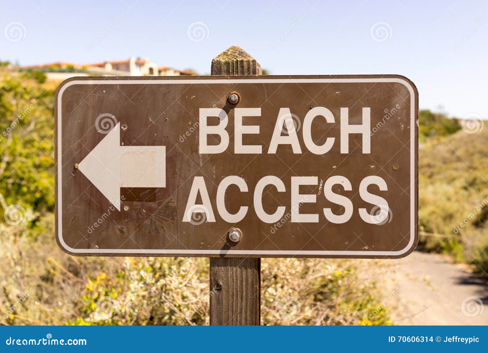 Beach Access Sign stock photo. Image of directions, beach - 70606314