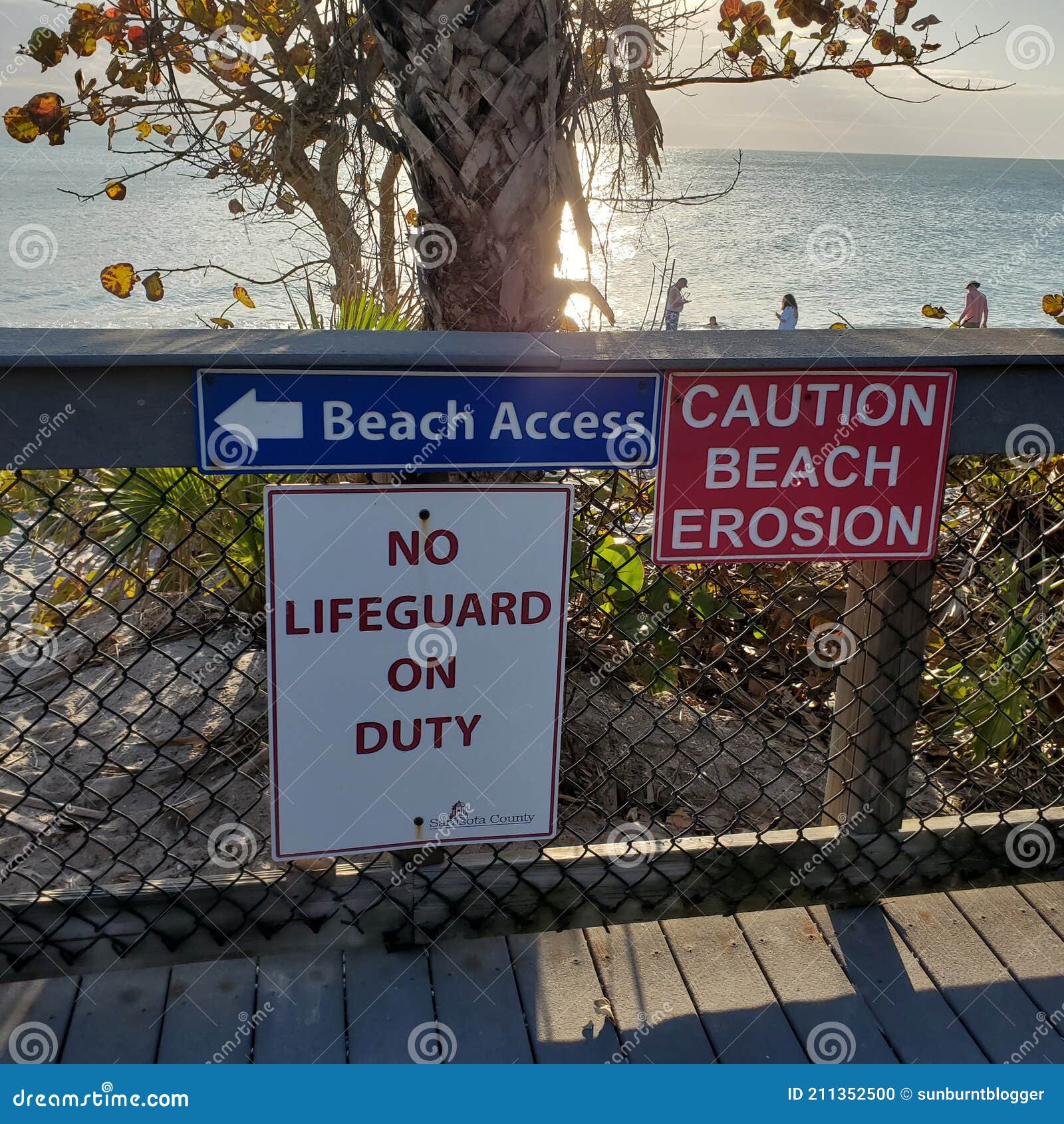 Beach Access Signs in Florida Editorial Image - Image of mexico, danger ...