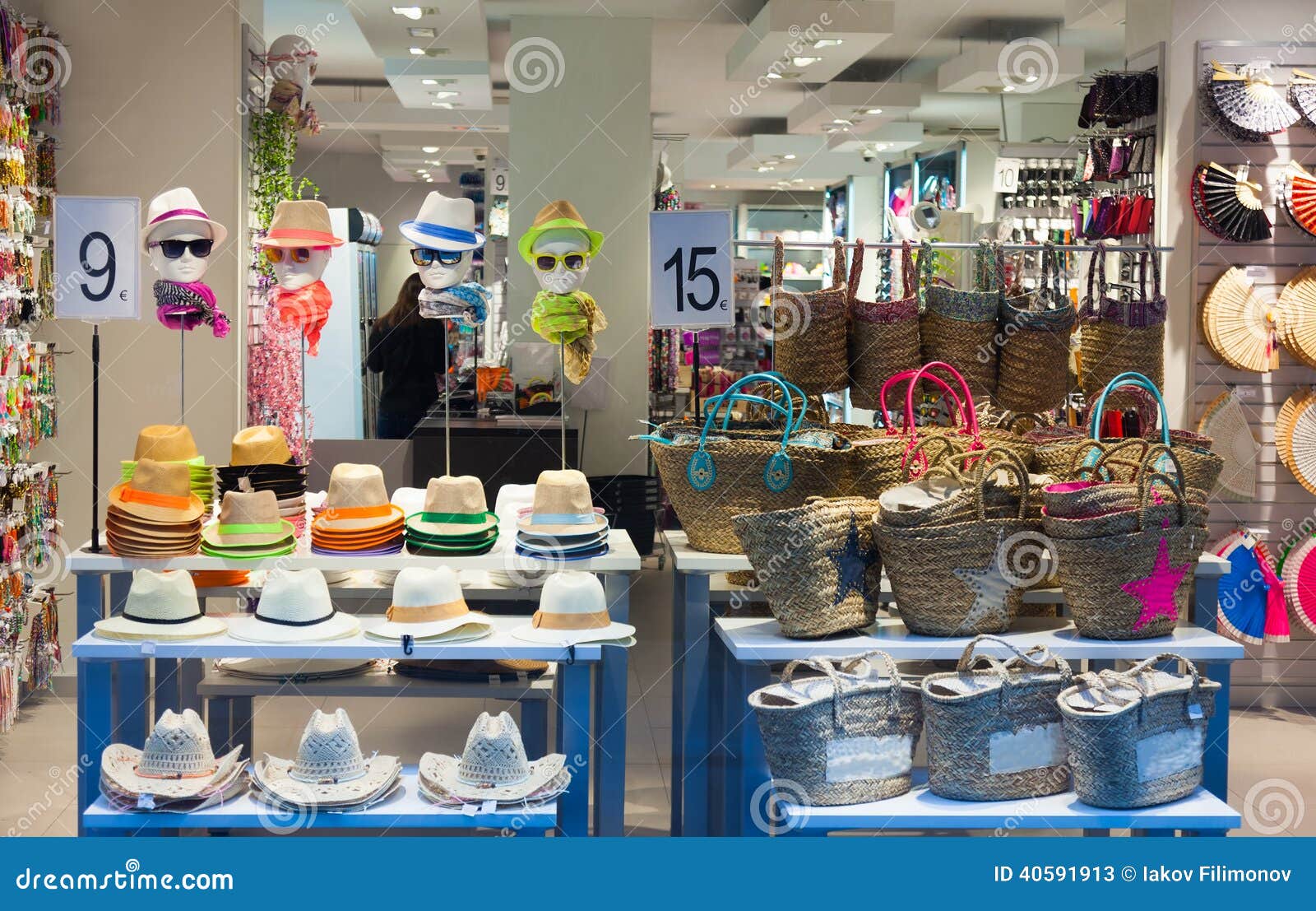 Beach accessories shop stock image. Image of shop, braided - 40591913