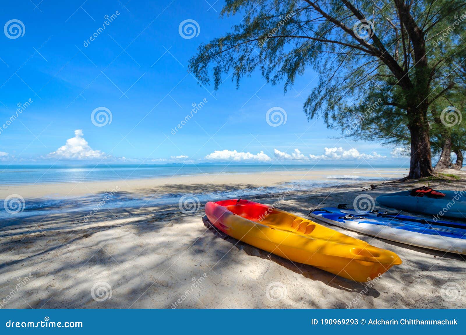 Beach Activity, Canoe on the Beach Stock Image - Image of boating ...