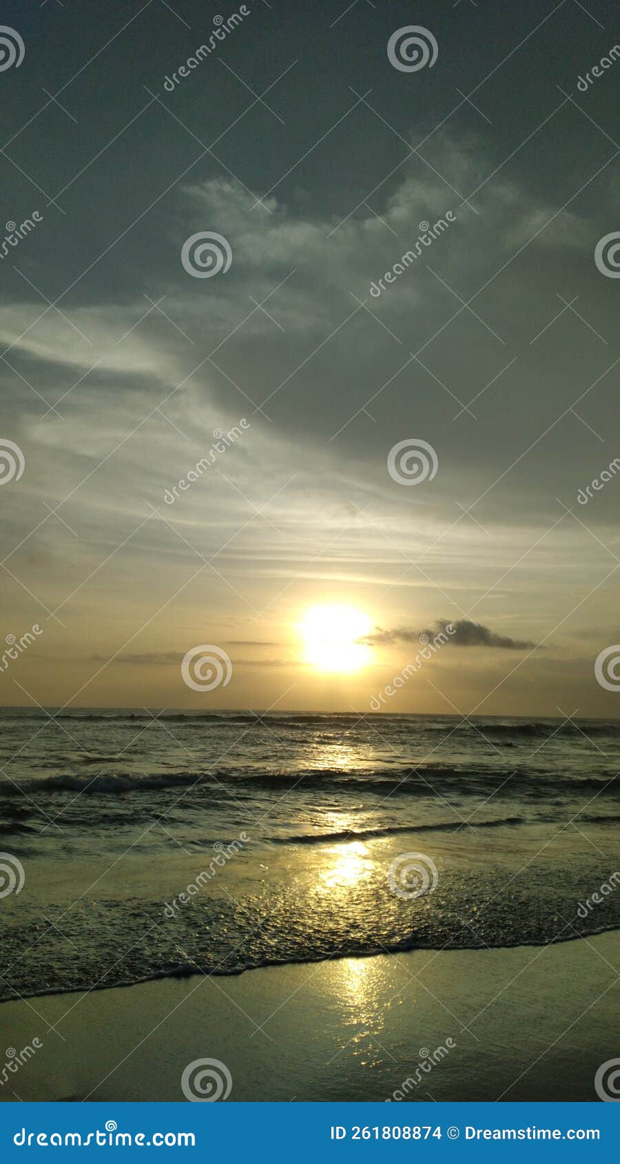 Beach in the afternoon stock photo. Image of mist, sunlight - 261808874