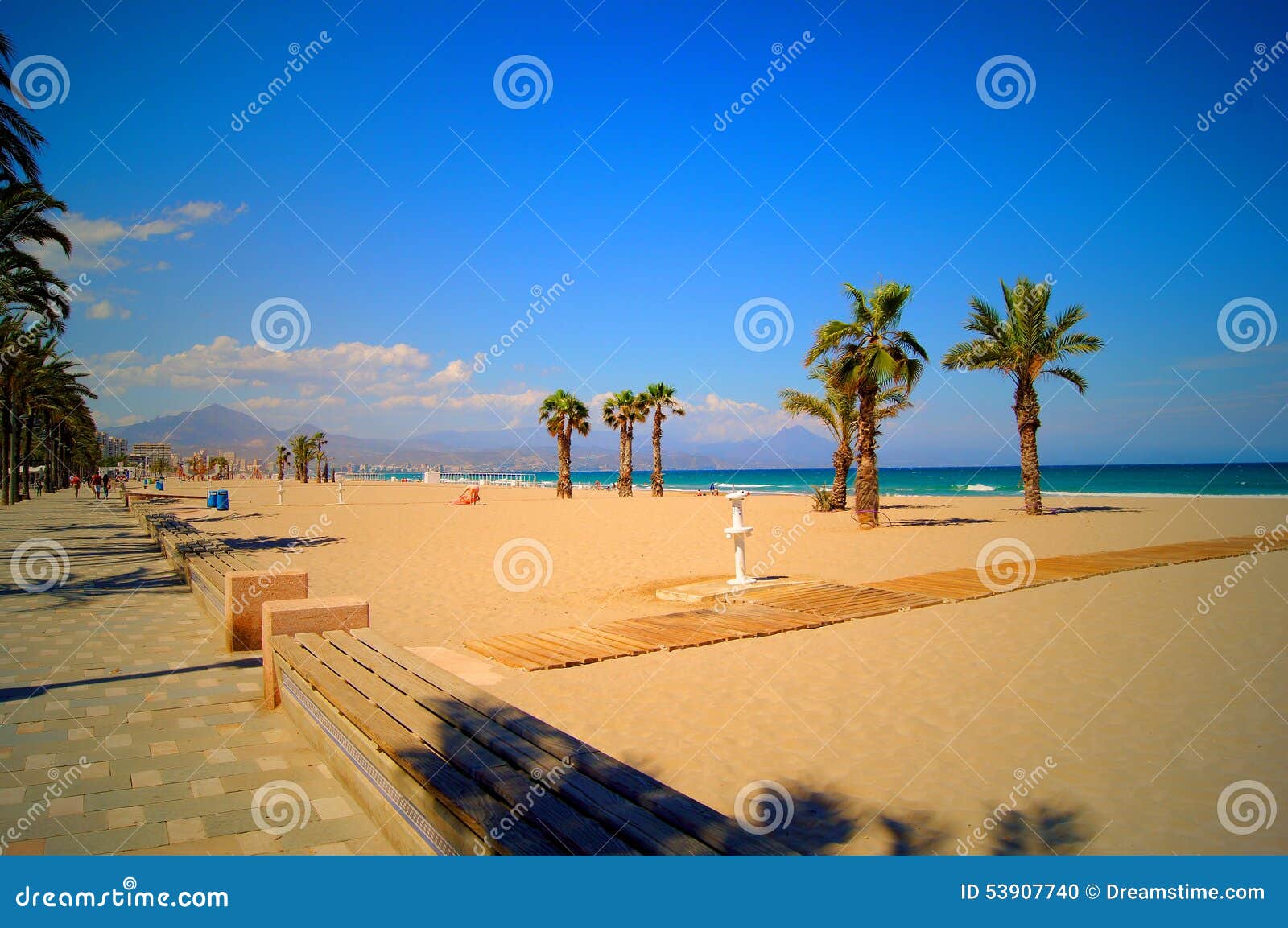 Beach in Alicante, Spain stock photo. Image of alicante - 53907740