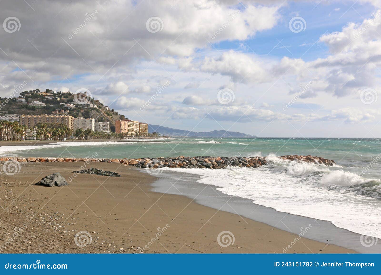Beach of Almunecar, Spain stock photo. Image of costa - 243151782