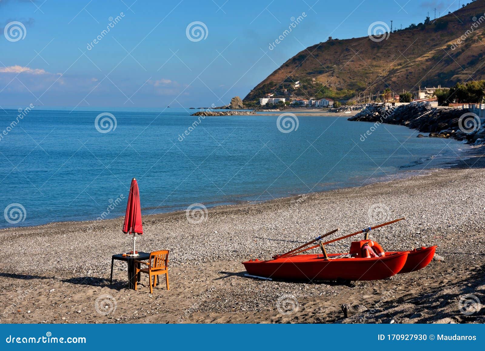 Amantea calabria italy stock photo. Image of beach, calabria - 170927930
