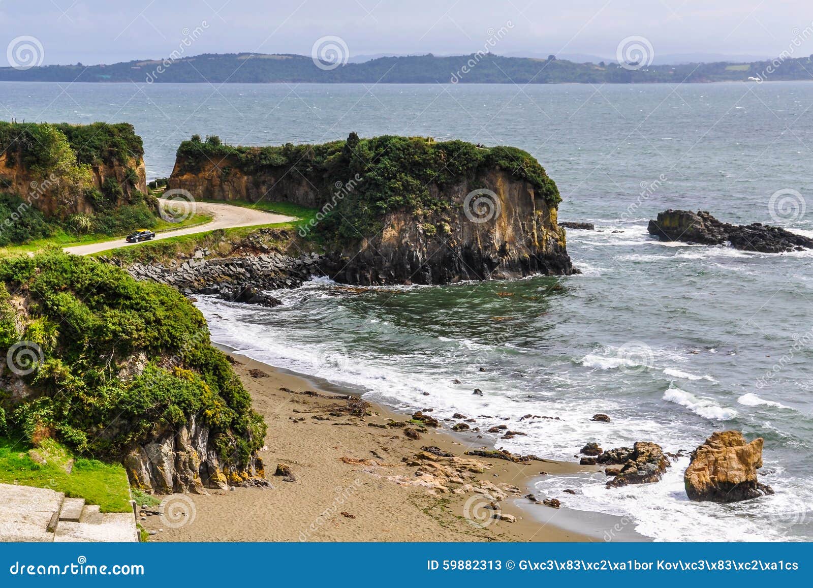 Beach, Ancud, Chiloe Island, Chile Stock Image - Image of beautiful ...