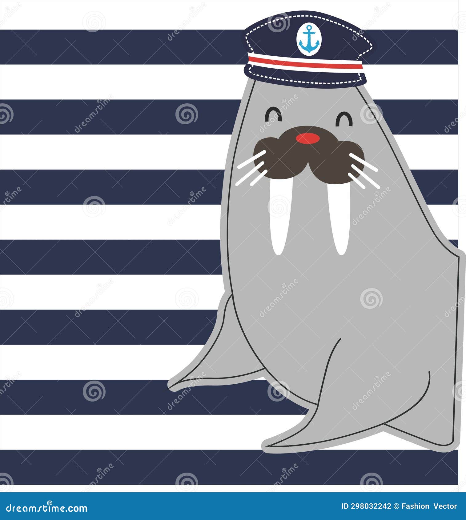 Beach Animals Print Vector Art Stock Vector - Illustration of little ...